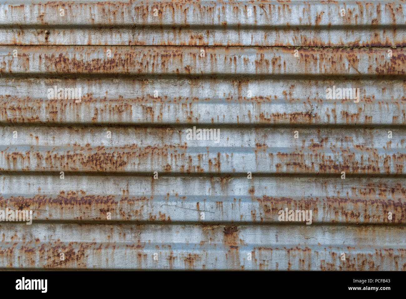Rusty metal background with old layers of silver paint. Texture rusted ...