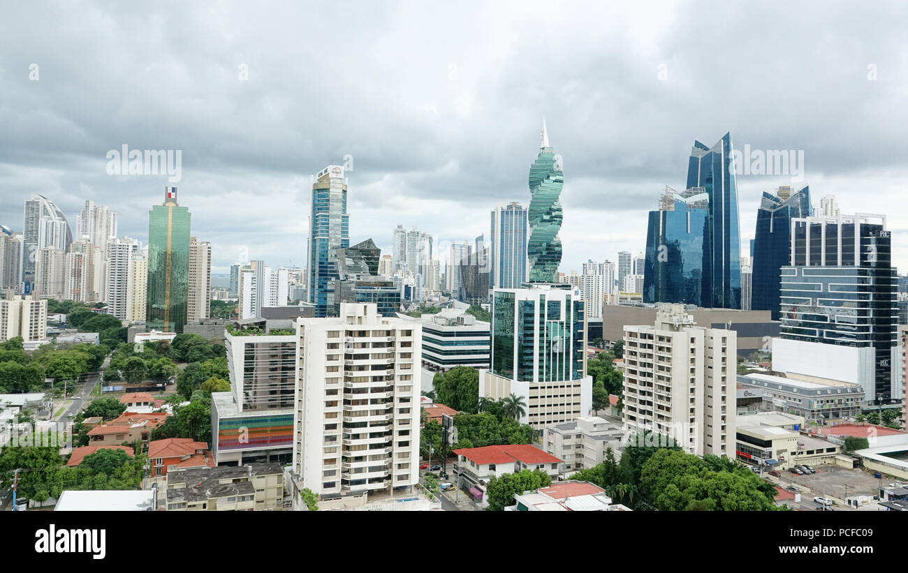 PANAMA CITY-PANAMA-DEC 8, 2016: View of the modern skyline of Panama ...