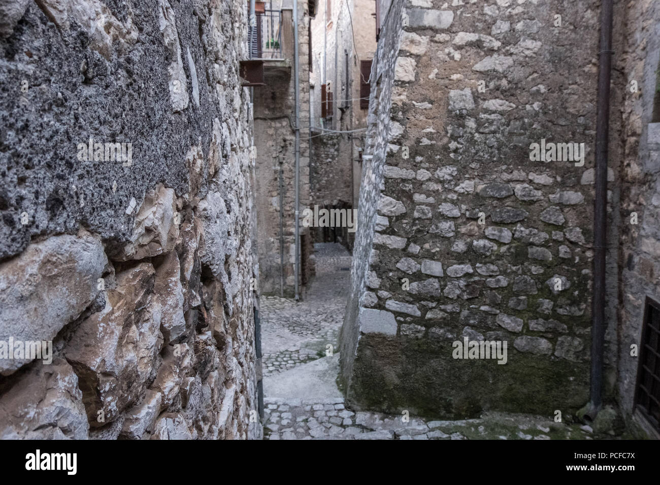 Old medieval town alley Stock Photo - Alamy