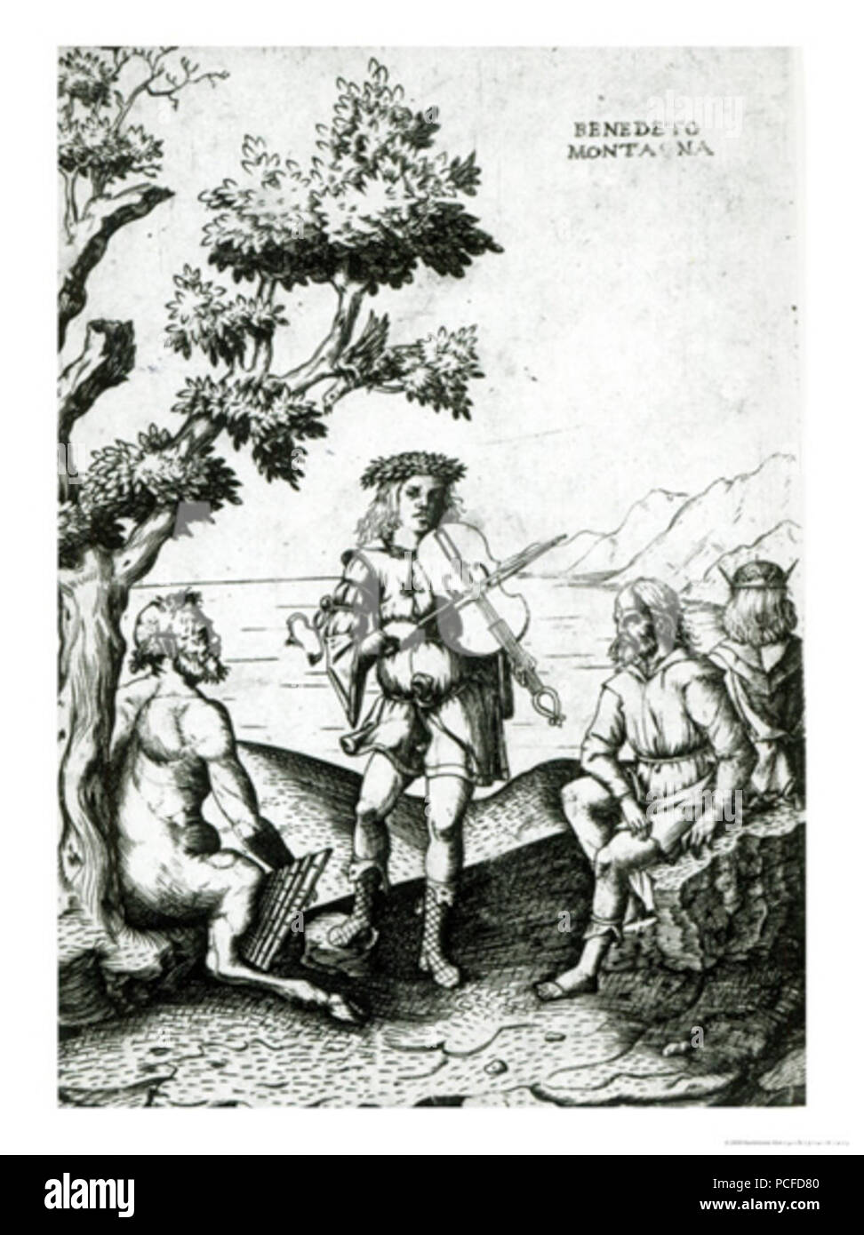 79 Benedetto Montagna Apollo and Pan Stock Photo - Alamy