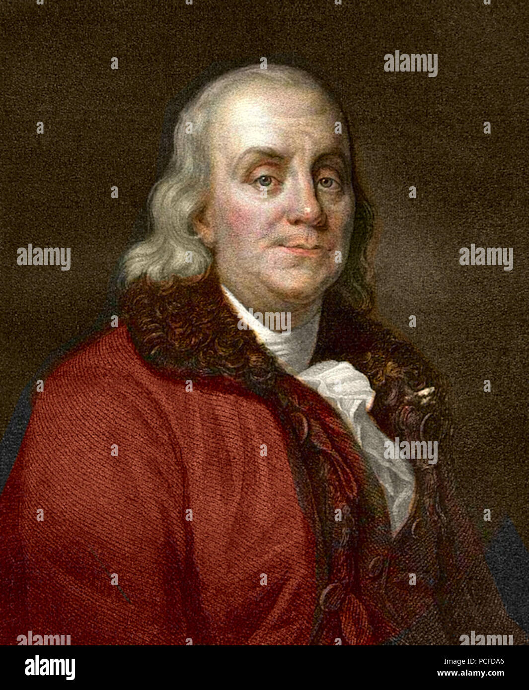 80 Benjamin Franklin Coloured Drawing Stock Photo - Alamy