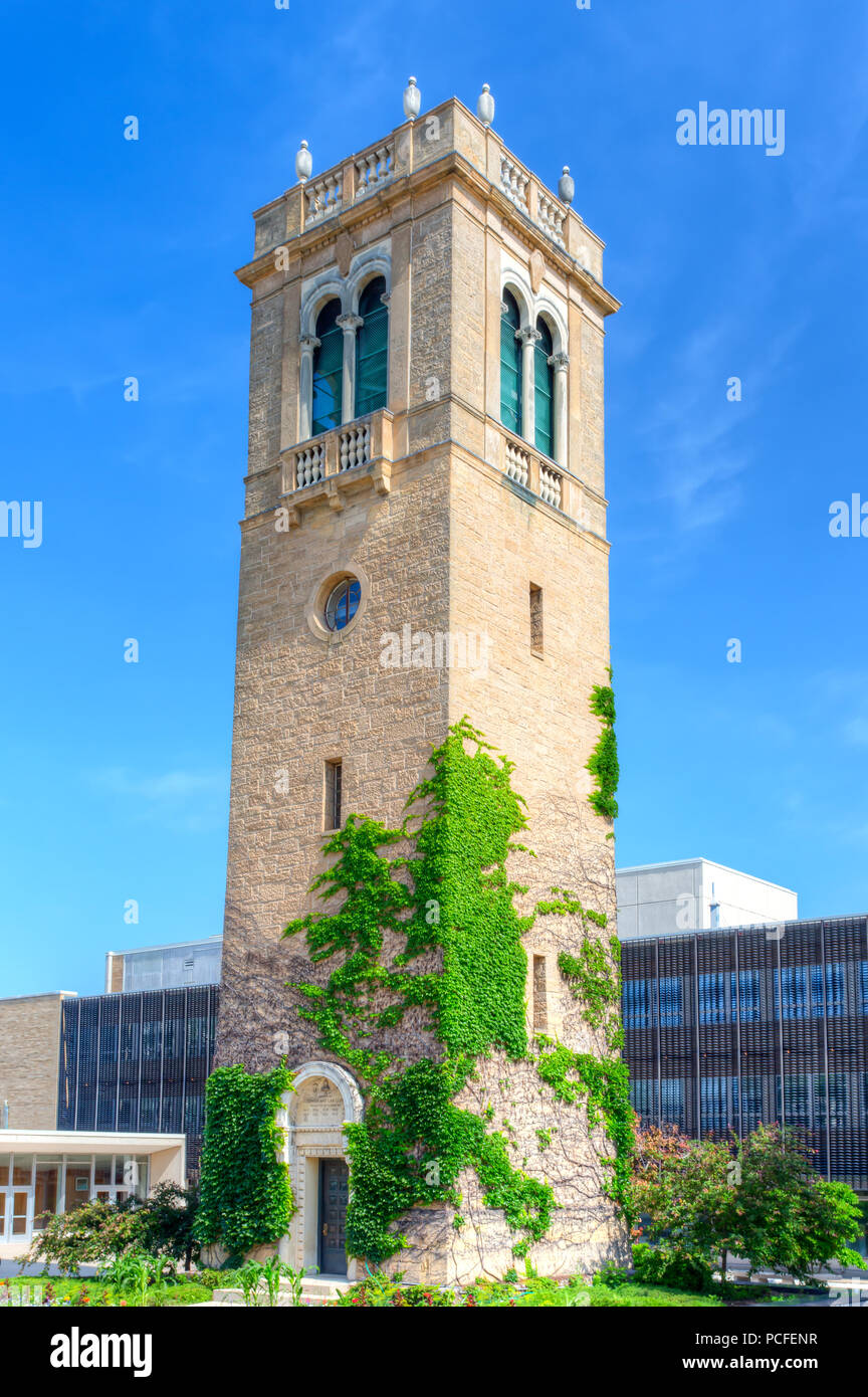 MADISON, WI/USA - JUNE 26, 2014: Carillon Tower on the campus of the ...