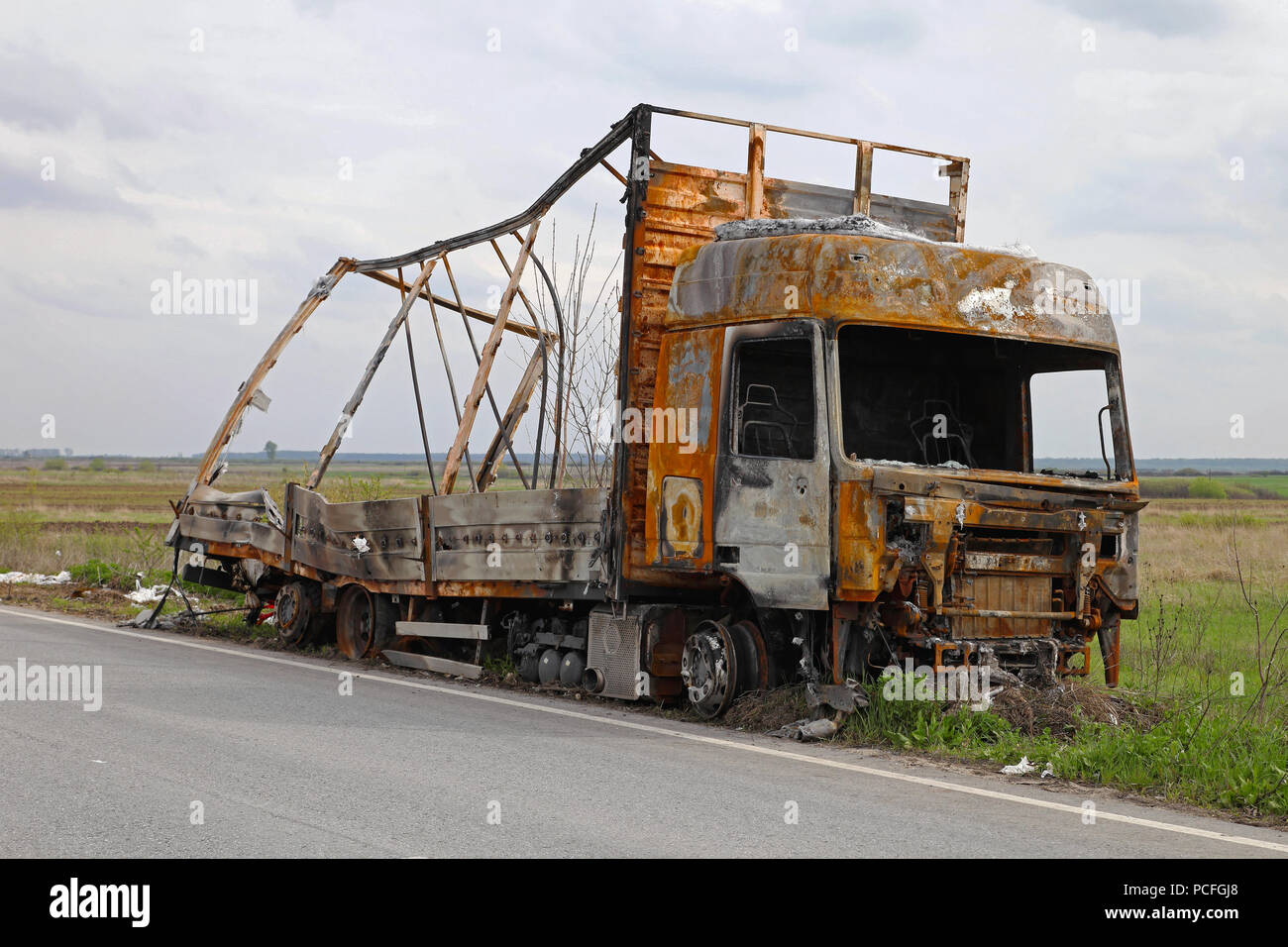 Destroyed Lorry High Resolution Stock Photography and Images - Alamy