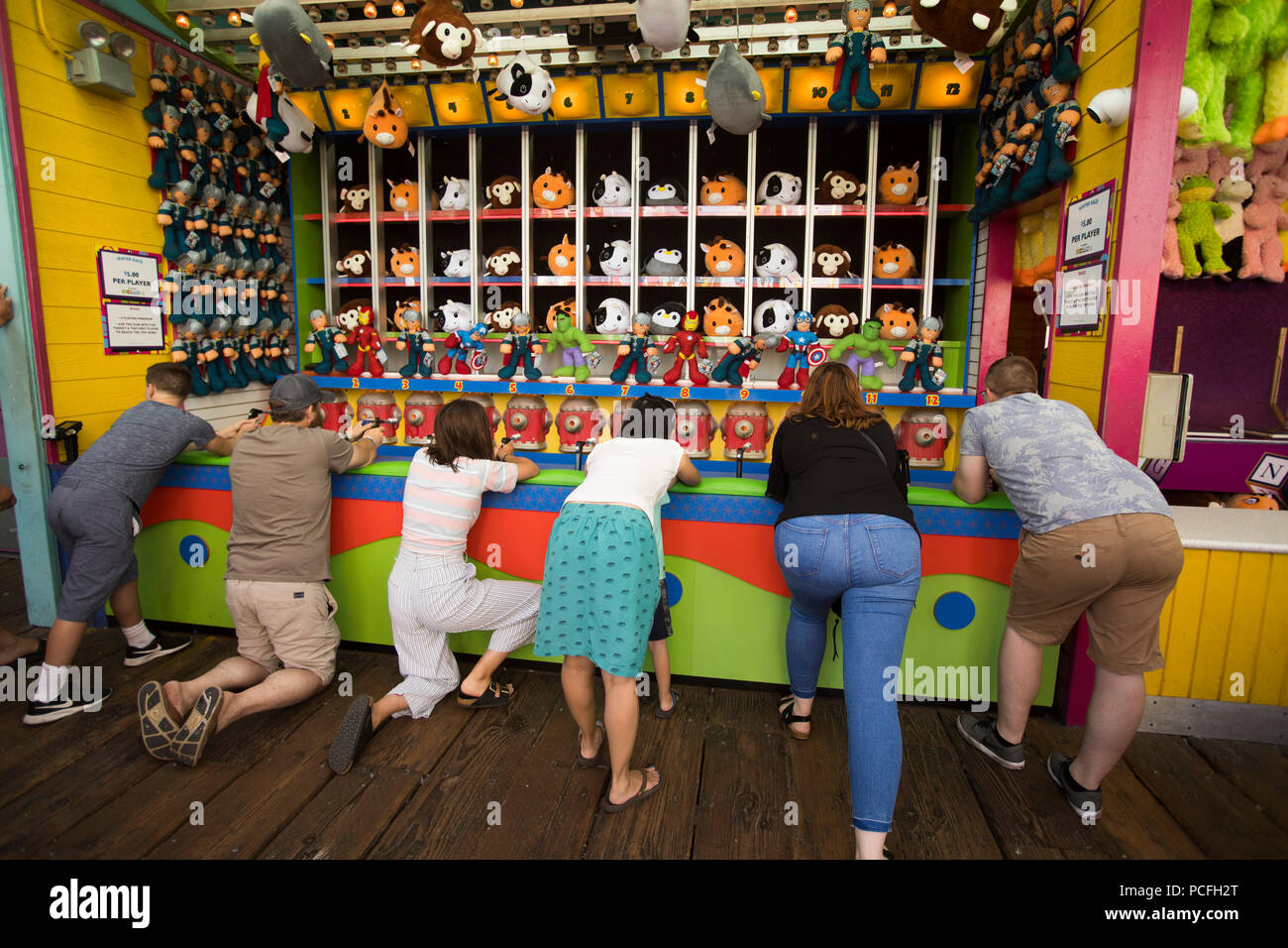 Racing game, Pacific Park, Amusement Park, Santa Monica, Los Angeles ...
