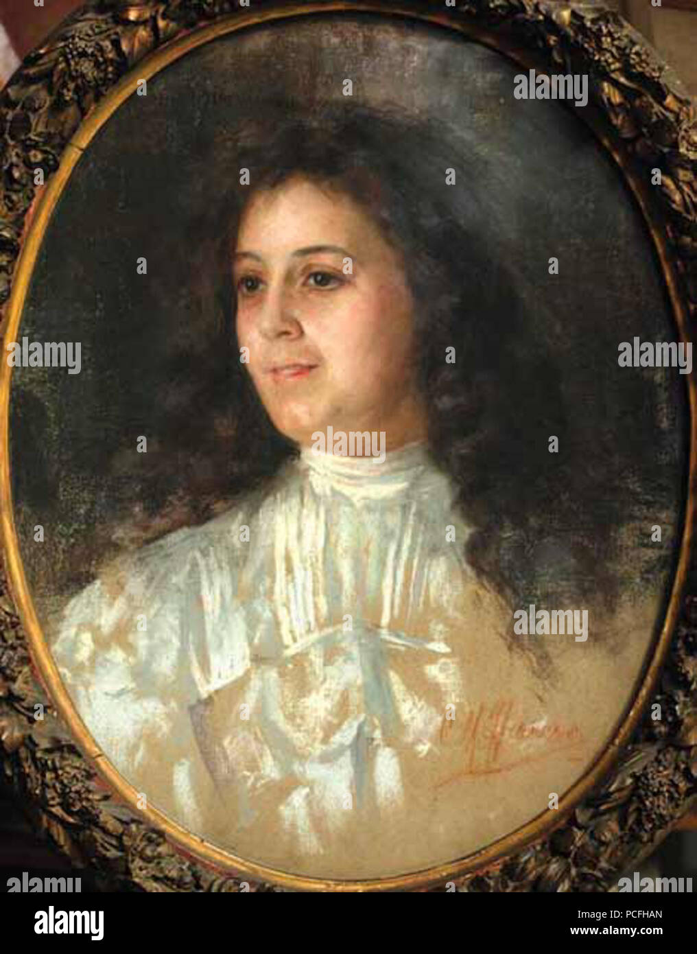 114 Carlos Maria Herrera - Joven de perfil Stock Photo - Alamy