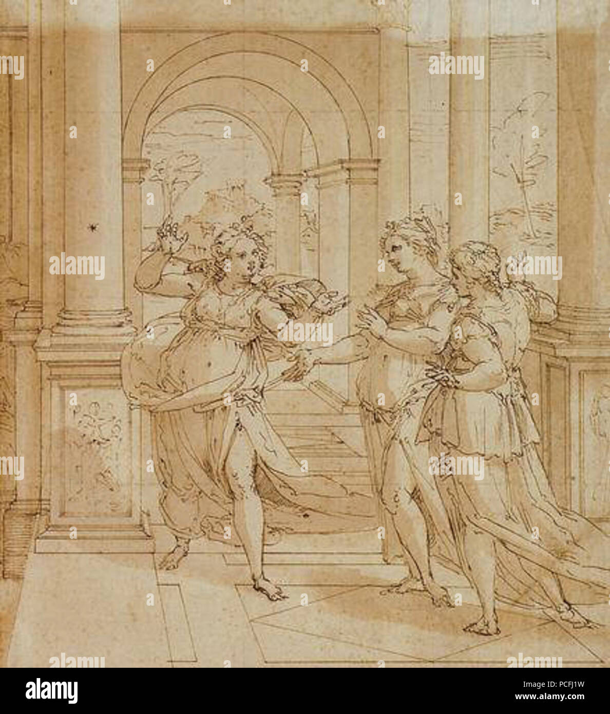 117 Castello Psyche revela su amor a sus hermanas Stock Photo - Alamy