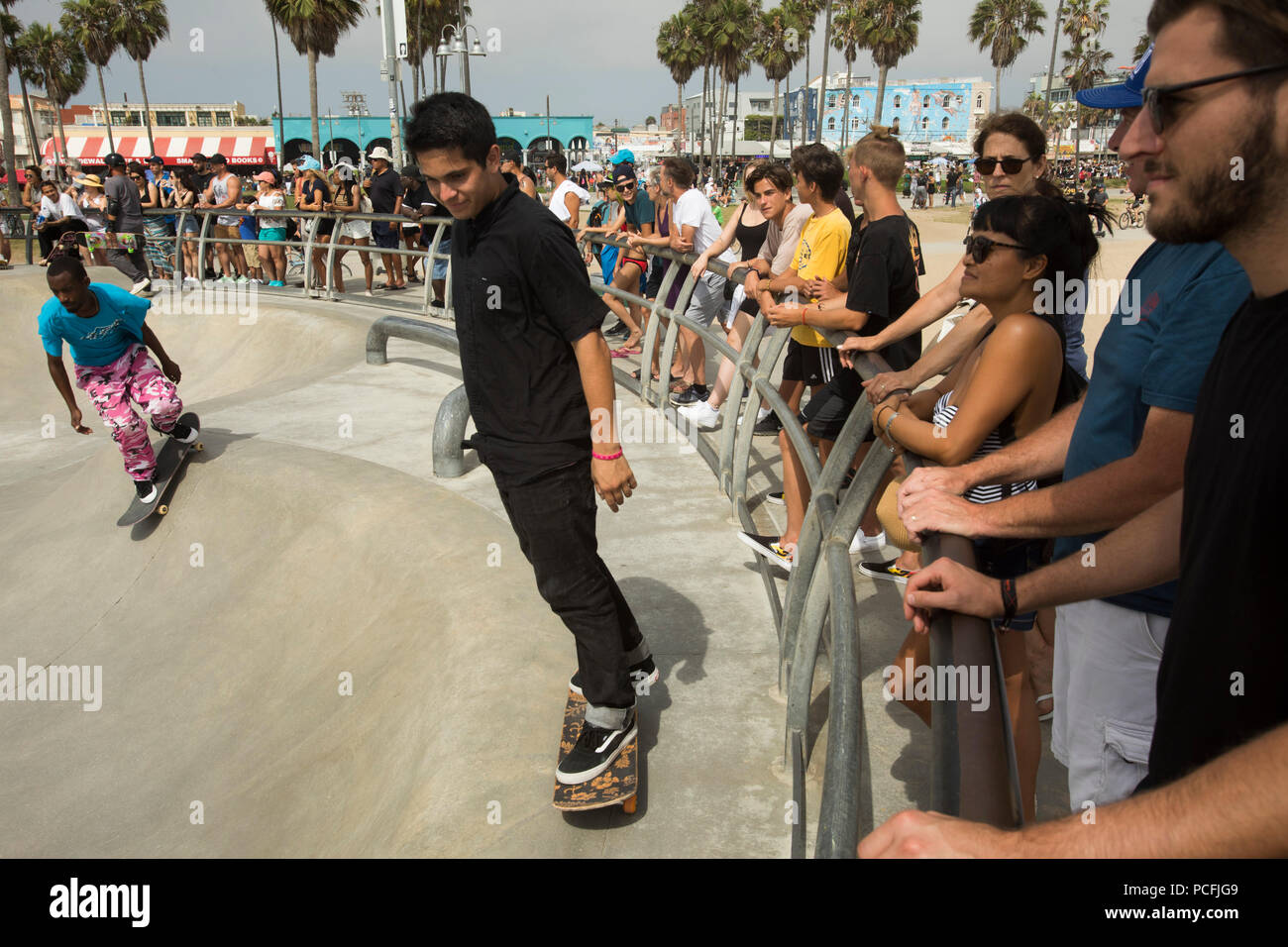 Skateboarding, Venice Beach, Los Angeles, California, United States of ...