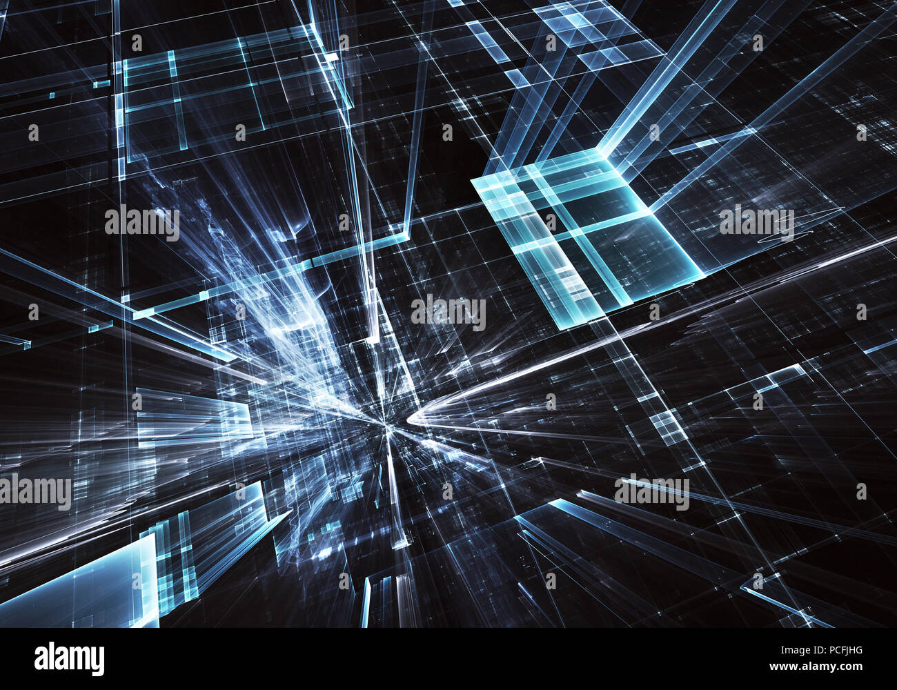 Abstract technology 3D illustration Stock Photo - Alamy