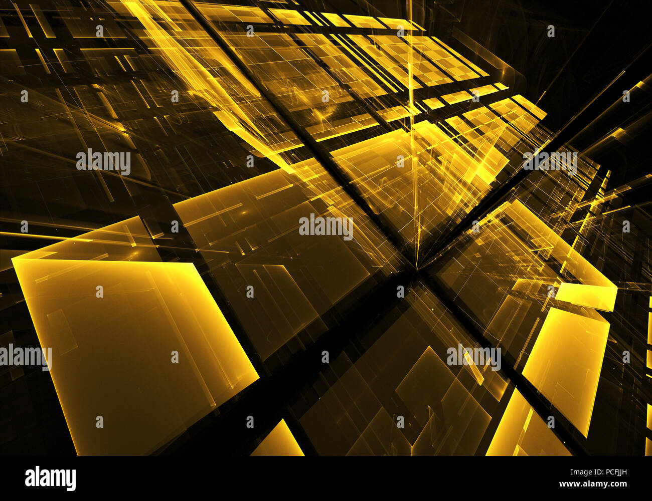 Abstract technology 3D illustration Stock Photo - Alamy