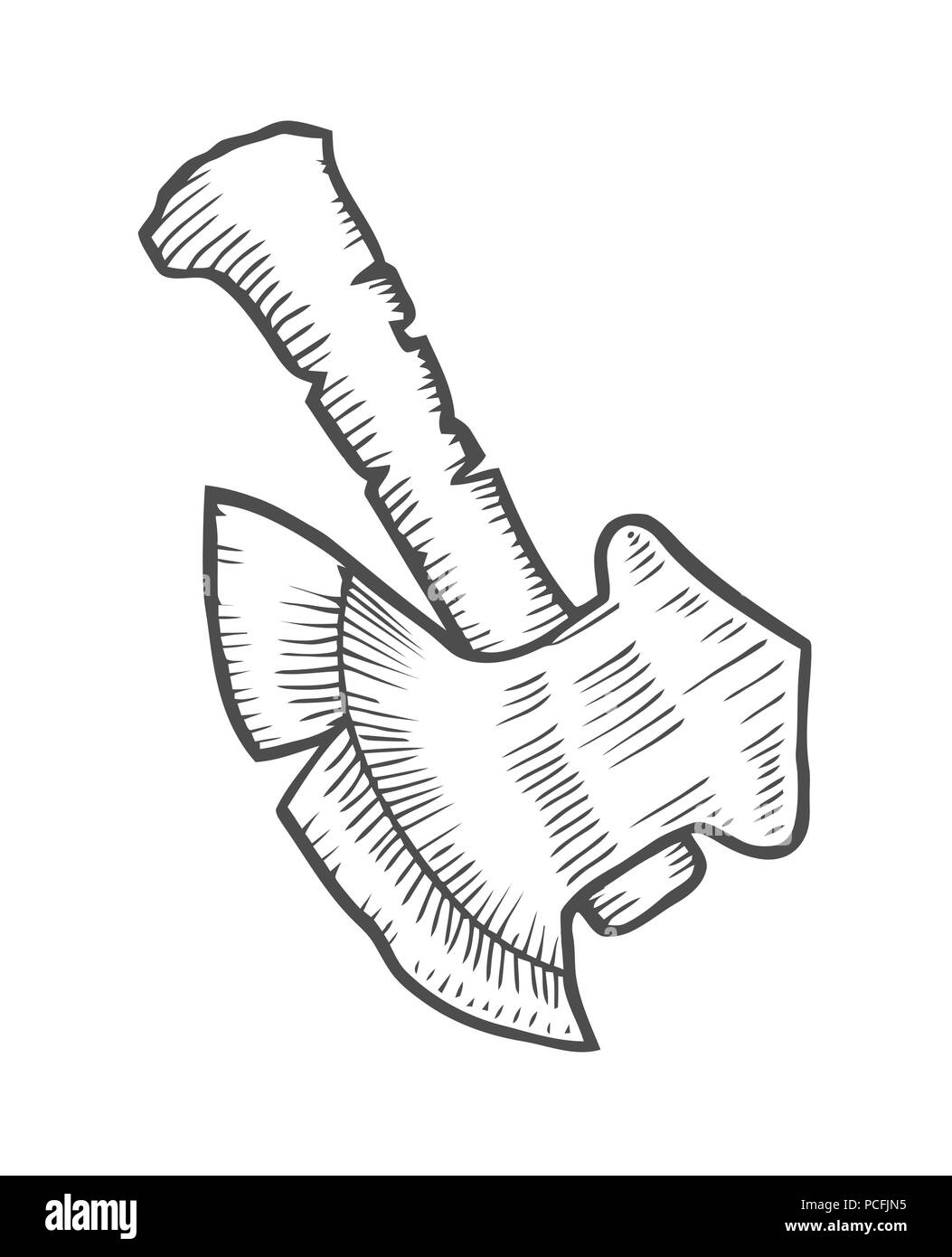 Hand Drawn Axe Sketch Stock Vector Image & Art - Alamy