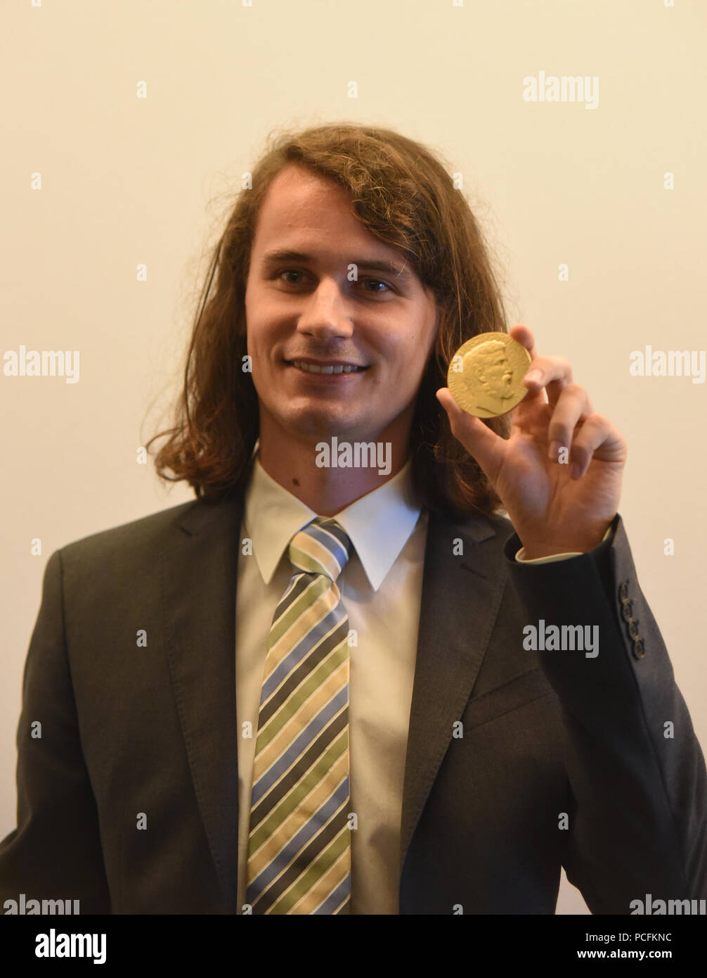 Rio de Janeiro, Brazil. 01st Aug, 2019. Peter Scholze, mathematician ...