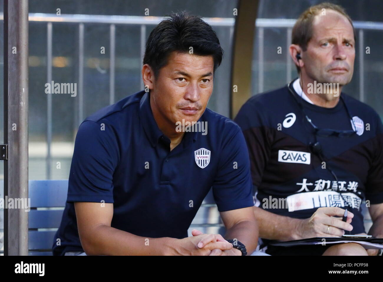 Osaka, Japan. 1st Aug, 2018. (L-R) Takayuki Yoshida, Gert Engels ...