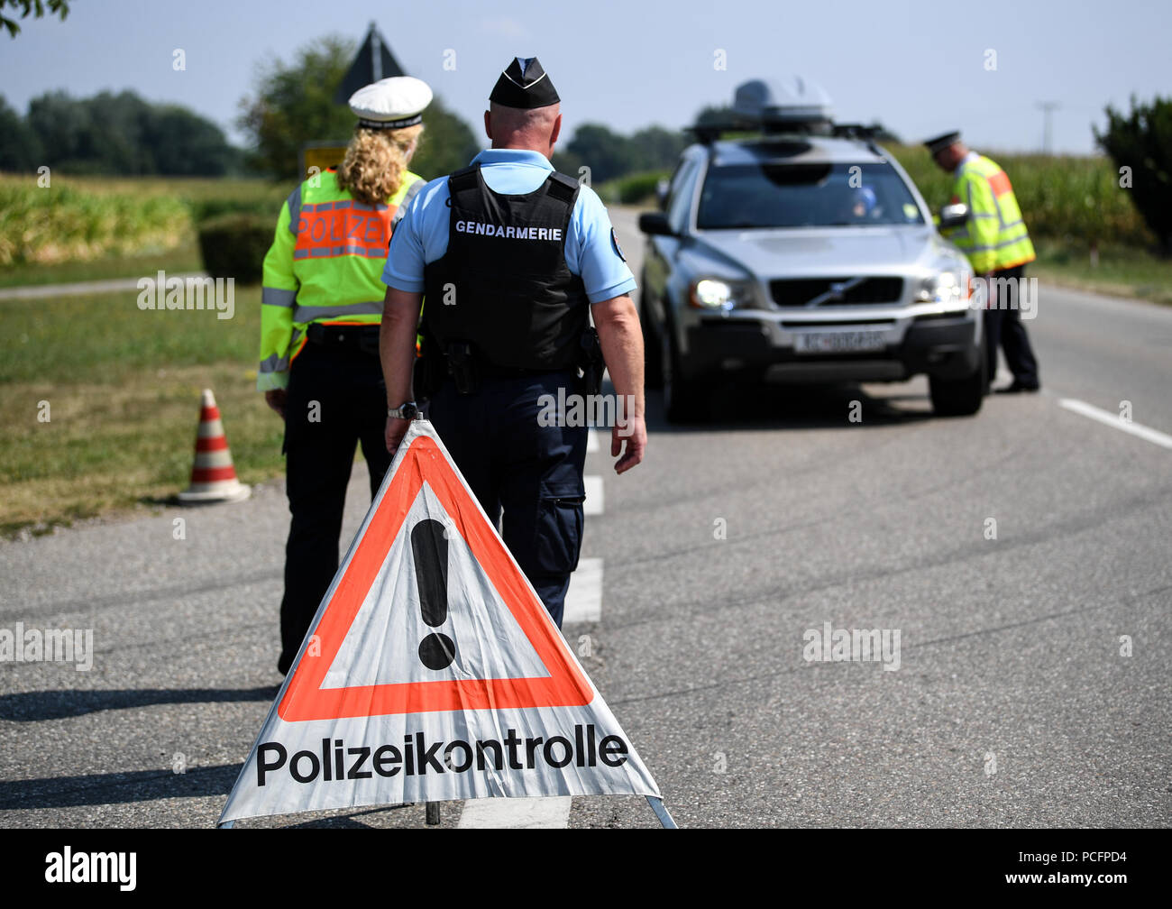 Rust, Germany. 23rd July, 2018. The French gendarme Patrick Aichholzer ...