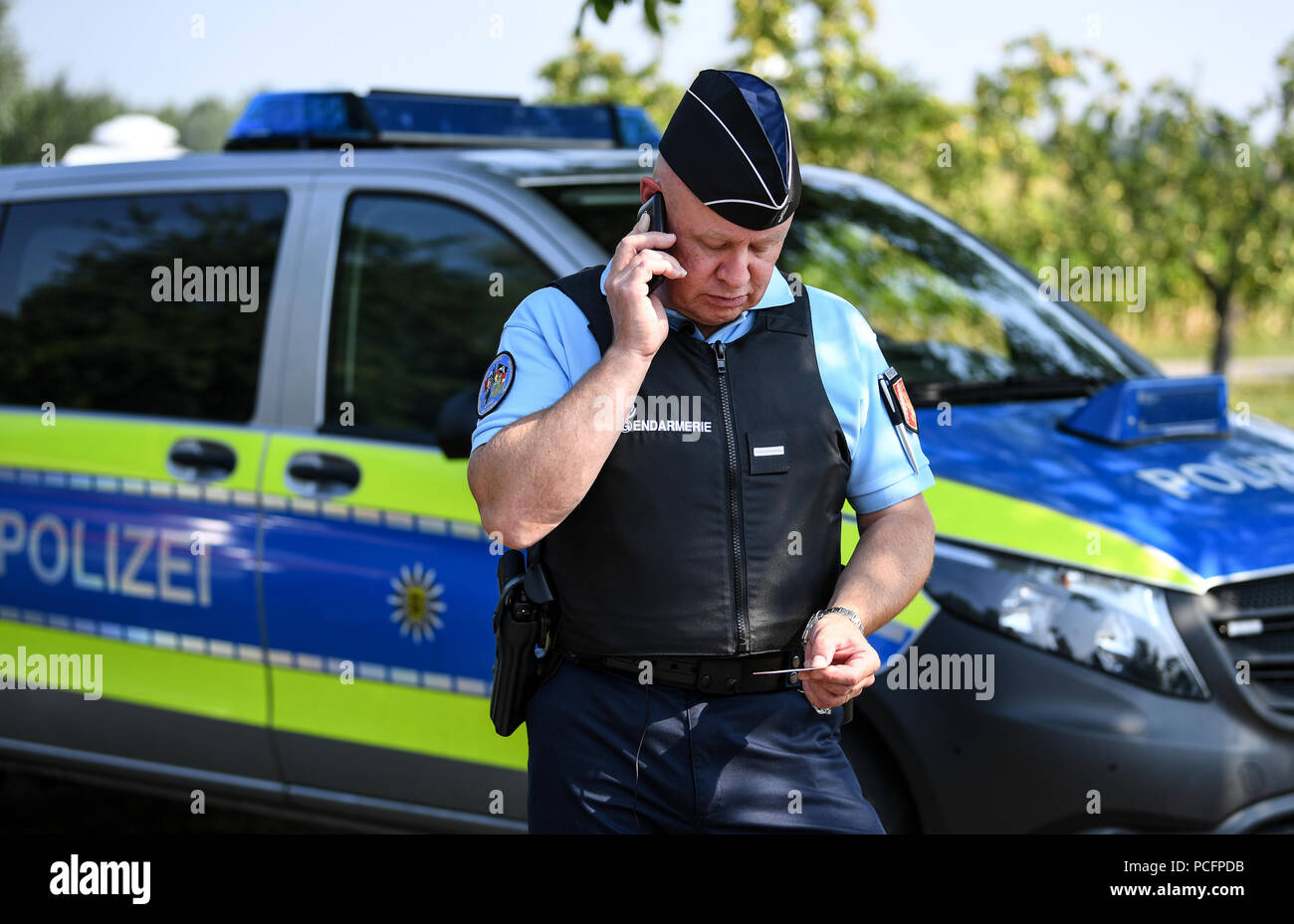 Rust, Germany. 23rd July, 2018. The French gendarme Patrick Aichholzer ...