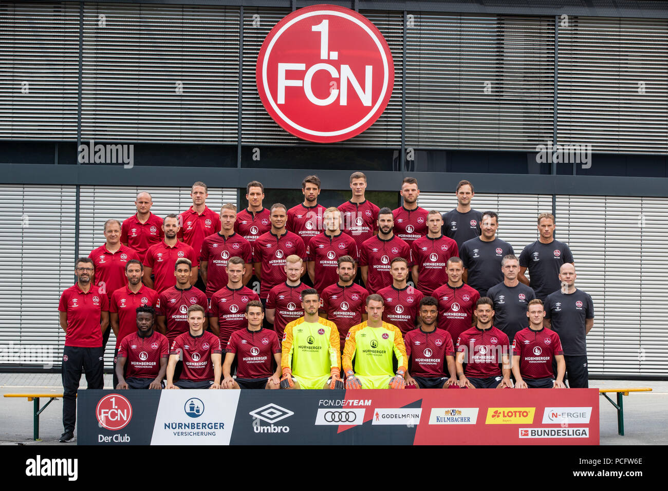 German Bundesliga, official photocall 1. FC Nuremberg for season 2018/ ...