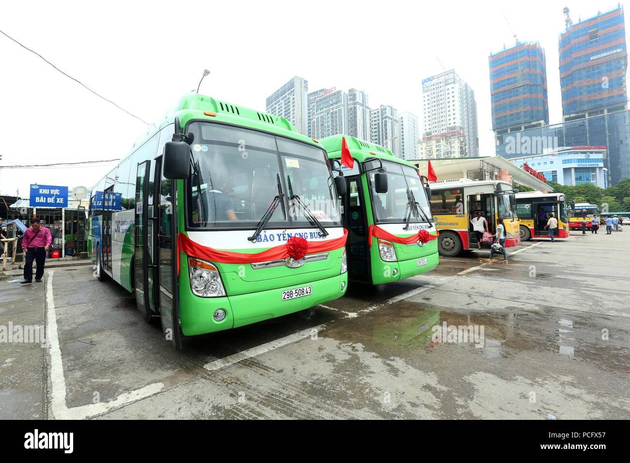 Hanoi. 1st Aug, 2018. Photo taken on Aug. 1, 2018 shows compressed ...
