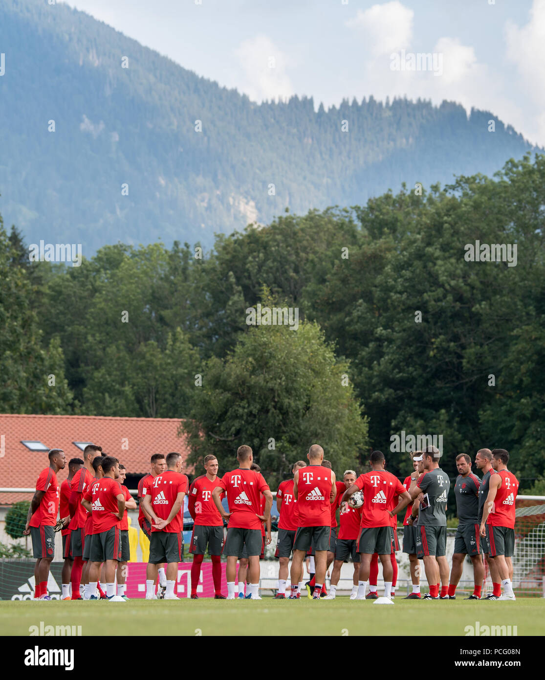 Rottach-Egern, Germany. 02nd Aug, 2018. The players of FC Bayern Munich ...