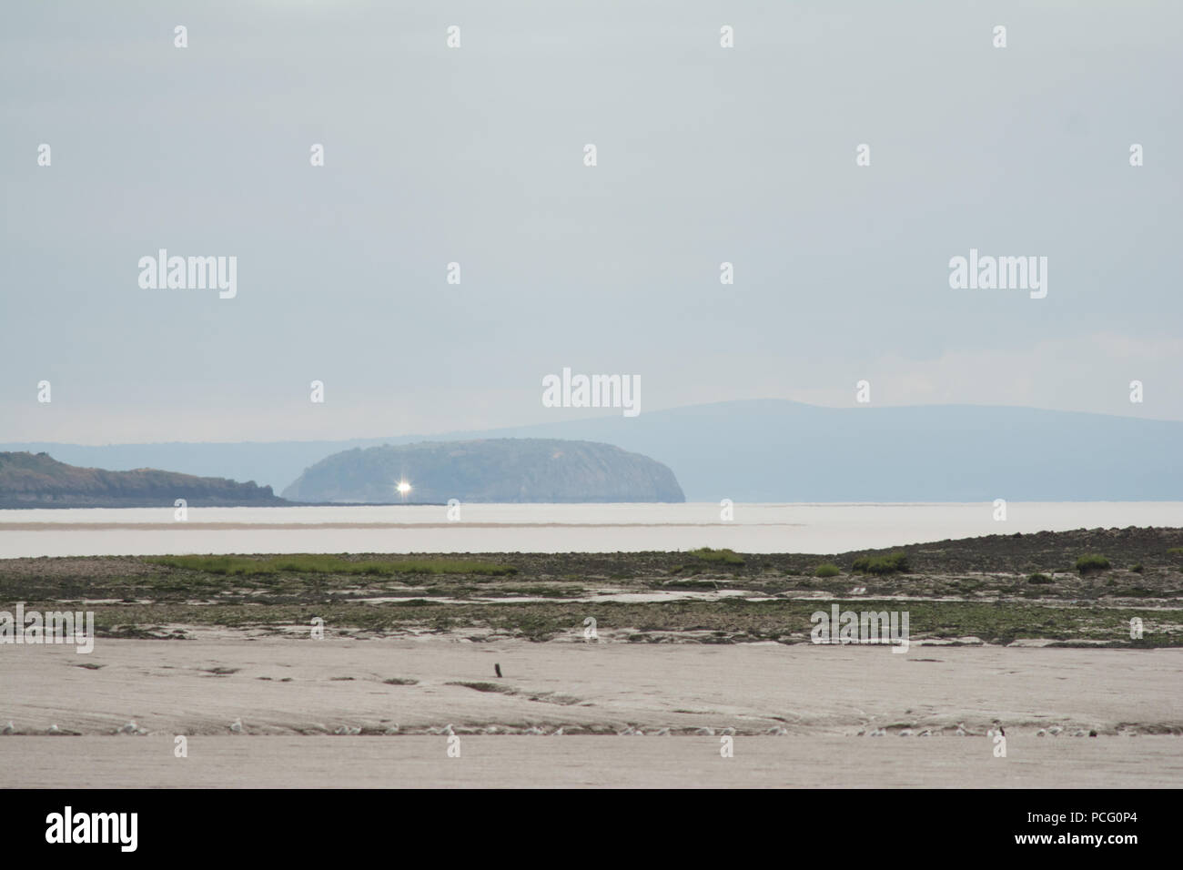 Steep Holm, UK. 2nd August 2018. UFO maybe as Bright Lights are seen ...
