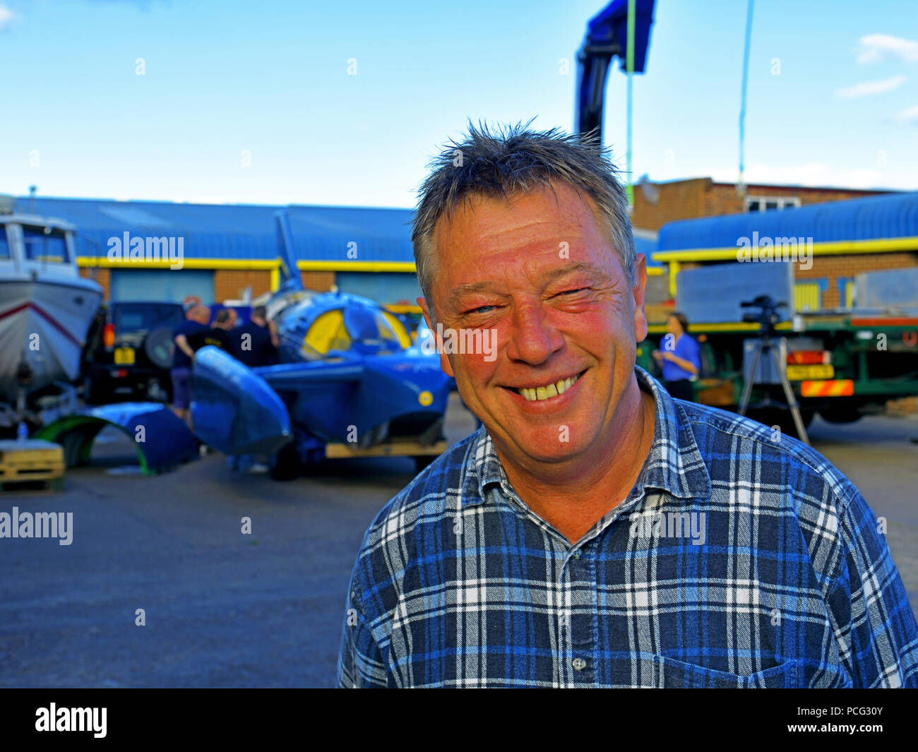 North Shields, UK. 2nd Aug 2018. Donald Campbells Bluebird K7 ...