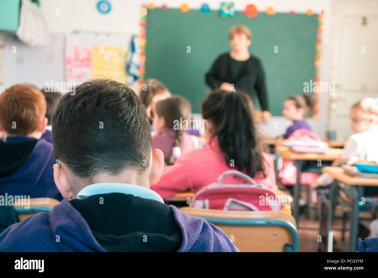 school children are participating actively in class Stock Photo - Alamy