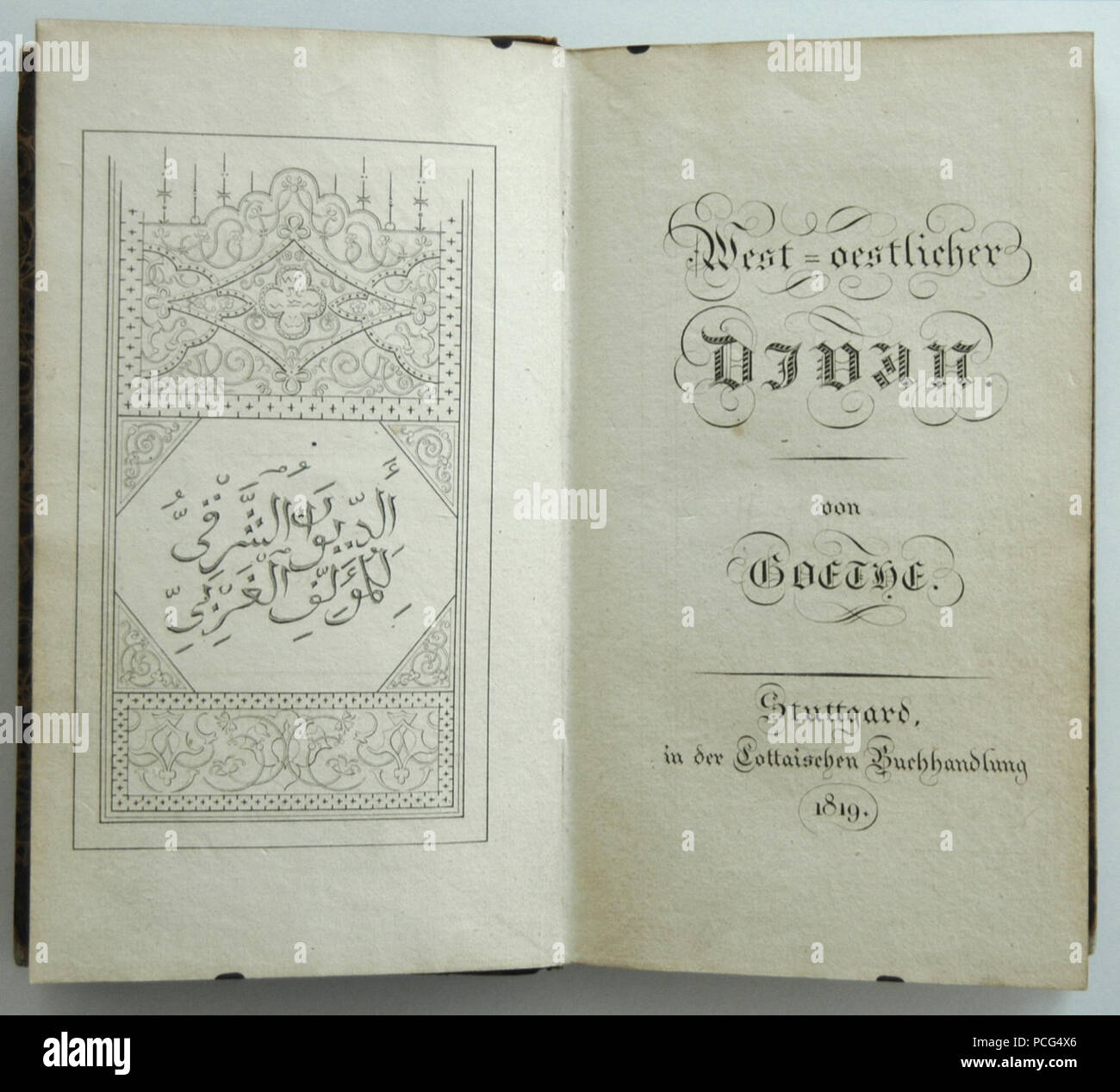 644 West-östlicher Divan Goethe 1st edition Stock Photo - Alamy