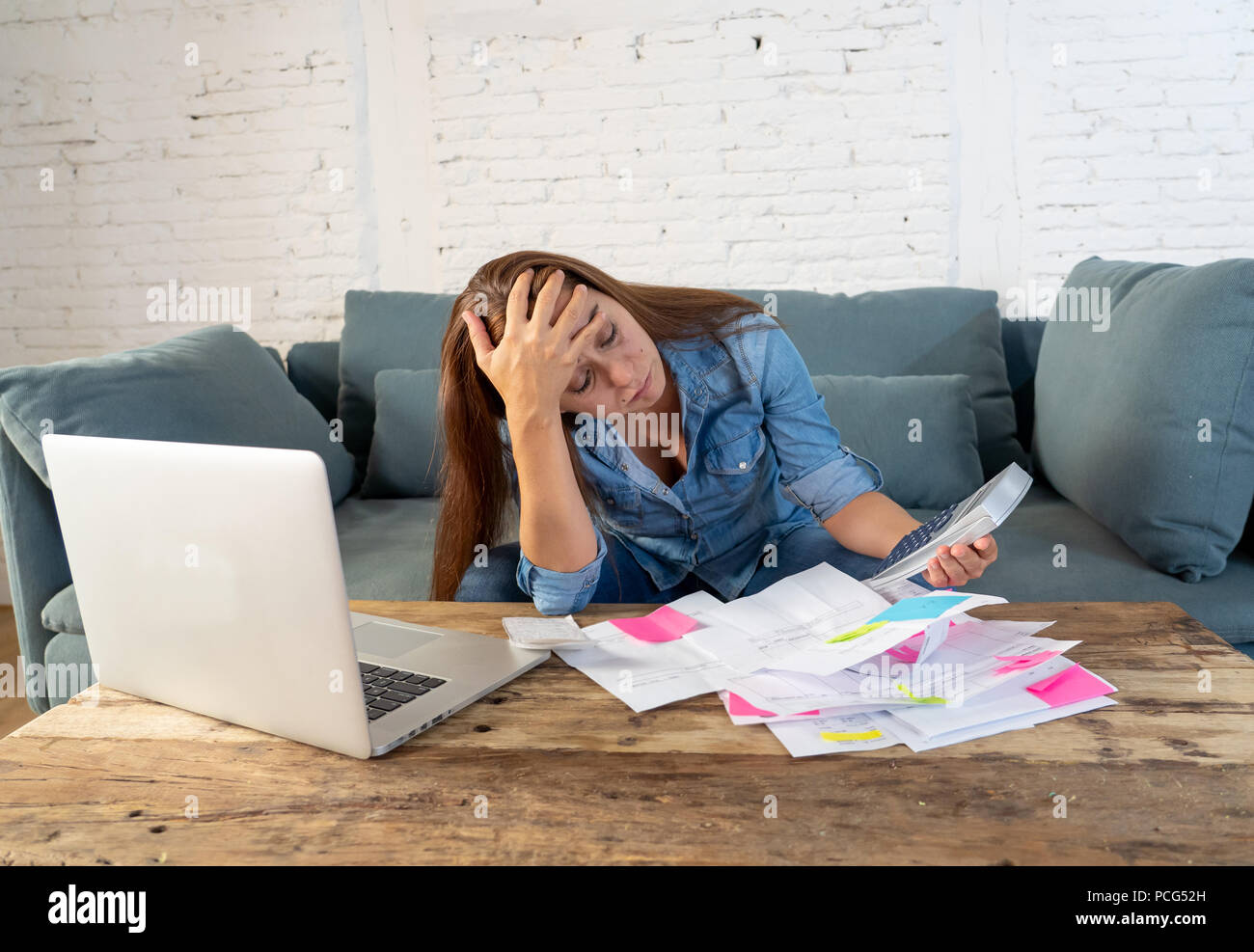 woman managing bills and finances Stock Photo - Alamy