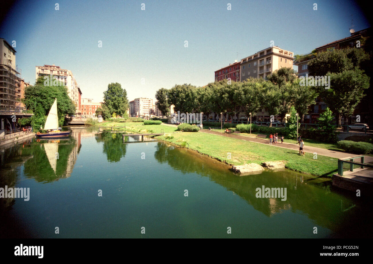 Italy, Lombardy, Milan, Navigli Area, Darsena Stock Photo - Alamy