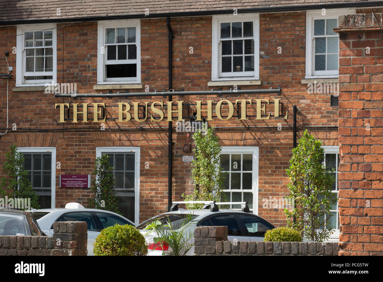The historic Bush Hotel in Farnham, Surrey Stock Photo - Alamy