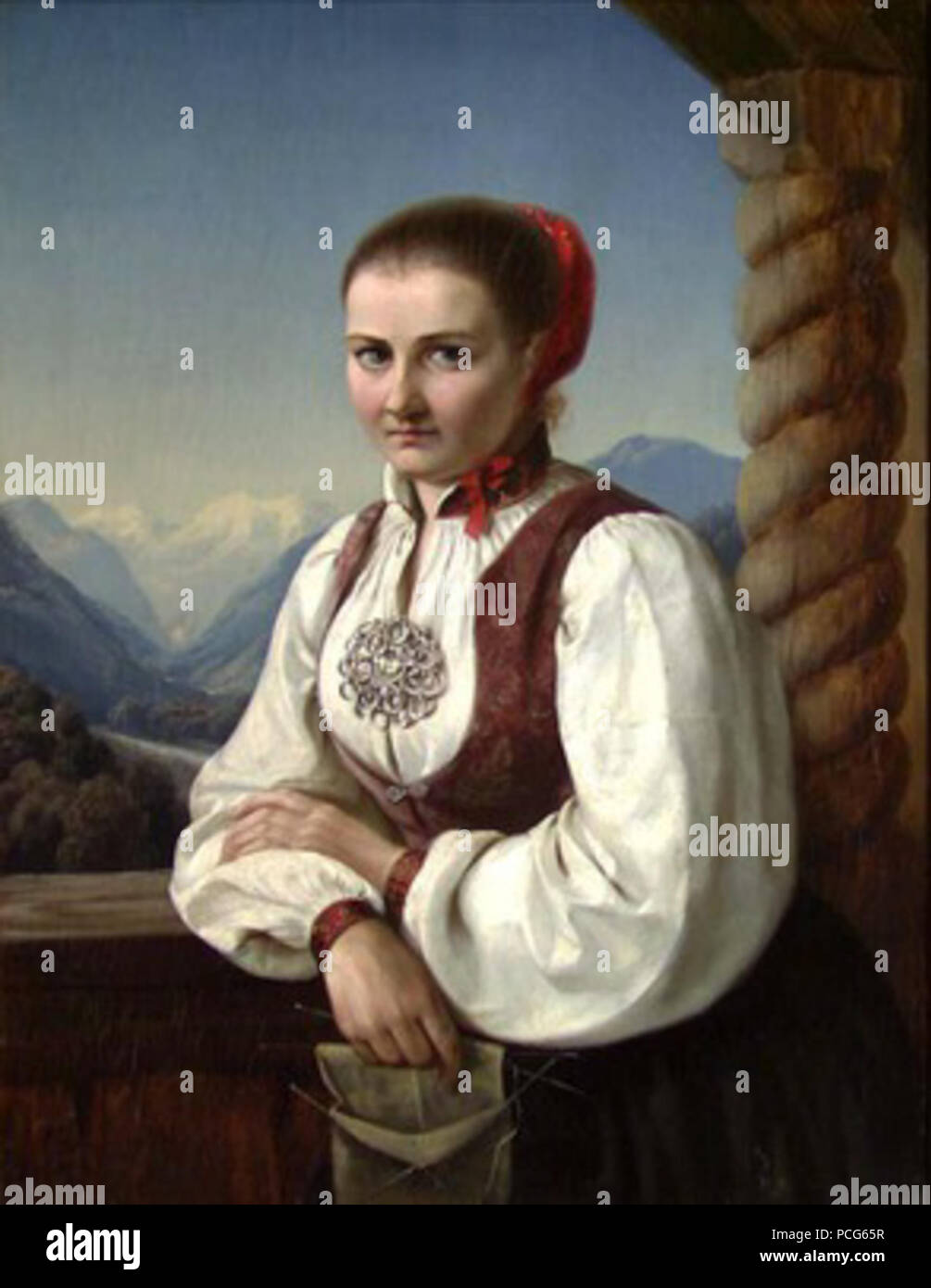 105 Bunadkledd pike i svalgang Stock Photo - Alamy