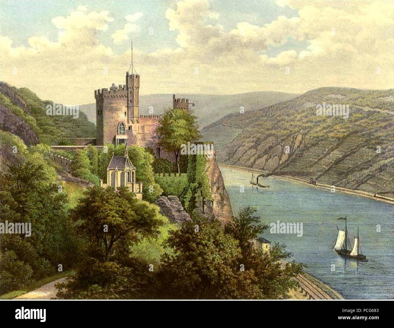 105 Burg Rheinstein Theodor Blaetterbauer Winckelmann u Soehne ...