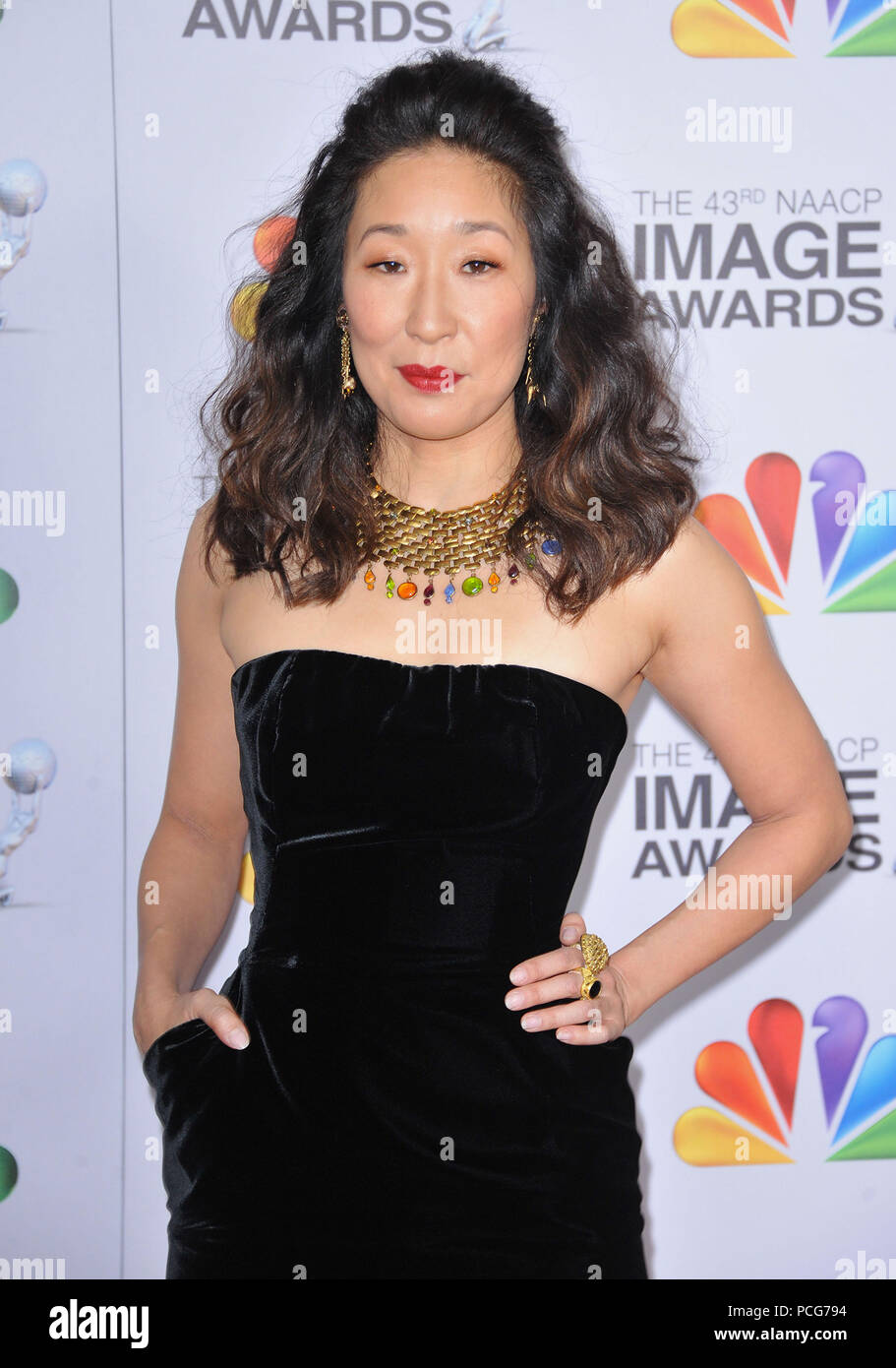 Sandra Oh at the 43rd NAACP Image Awards-2012 at the Shrine Auditorium ...