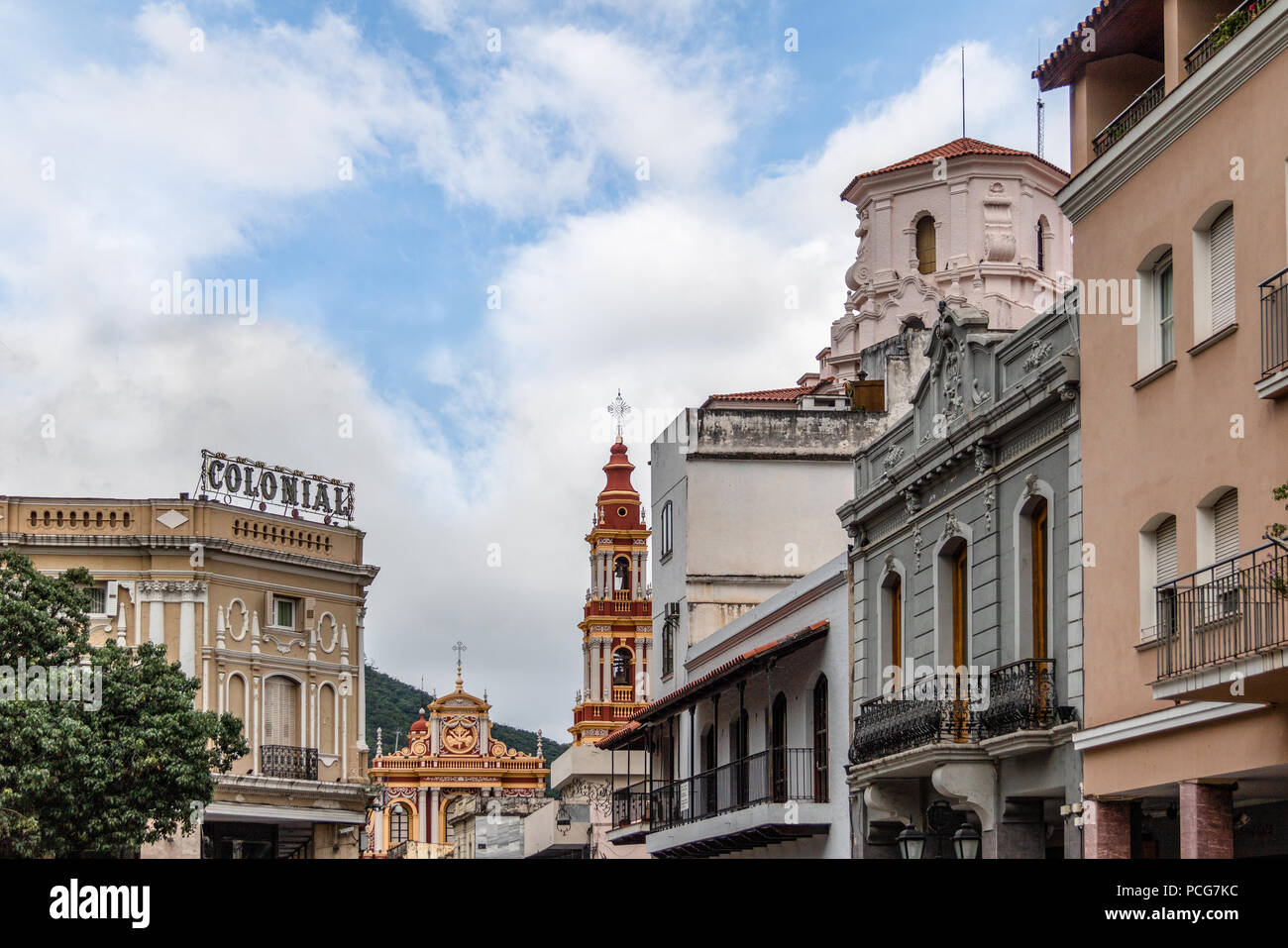 Downtown Salta with San Francisco Church on background - Salta ...