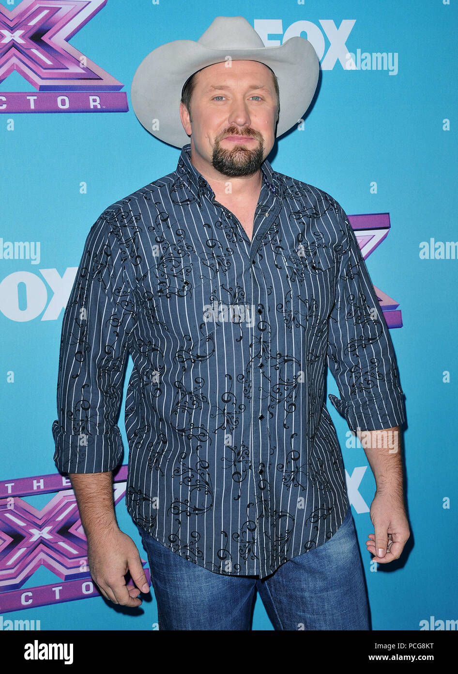 Tate Stevens at the X-Factor Press Conference in the CBS Studio in Los ...