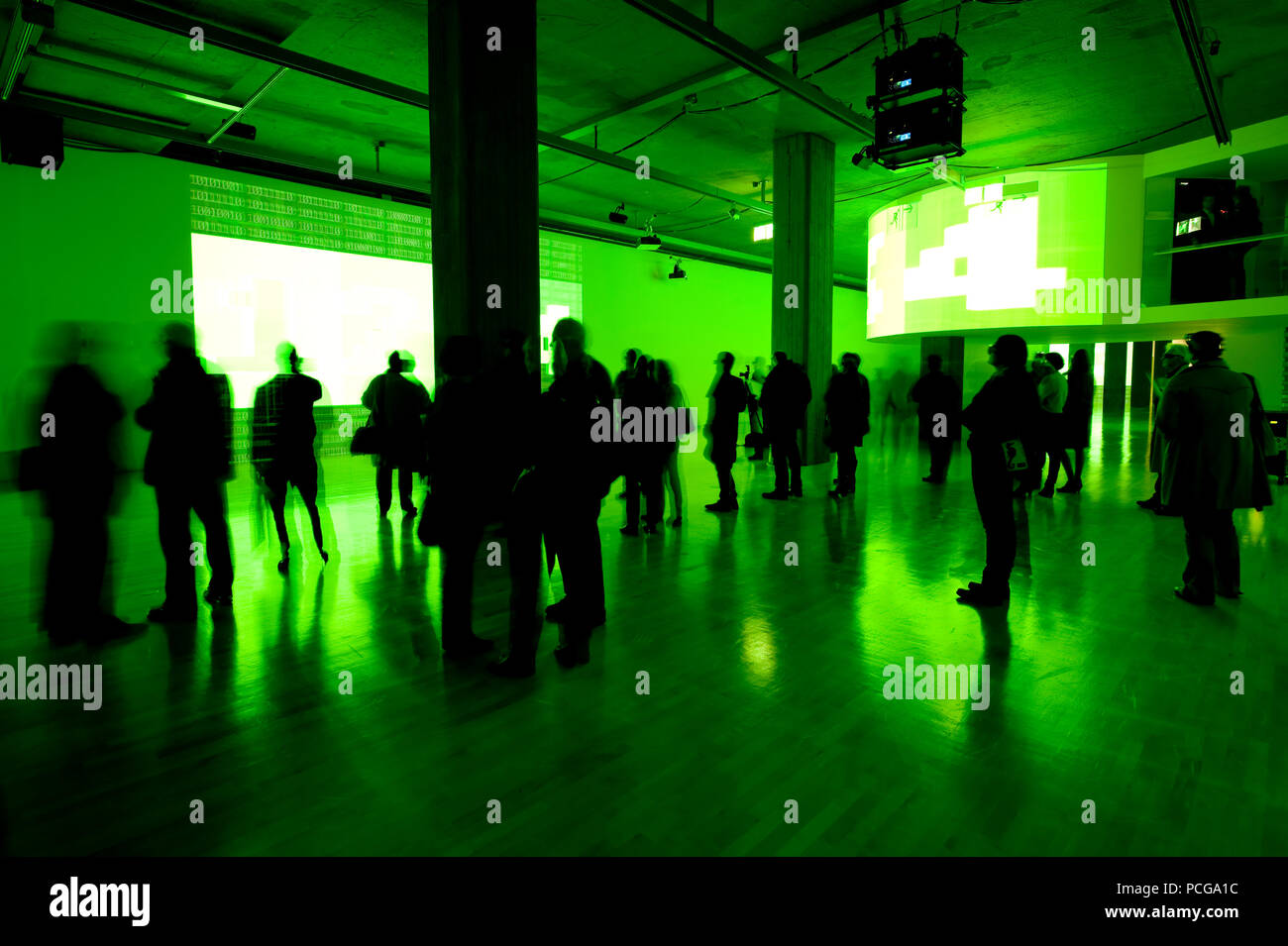 The Kraftwerk 3D Video Installation exhibition at the Kunstbau gallery ...