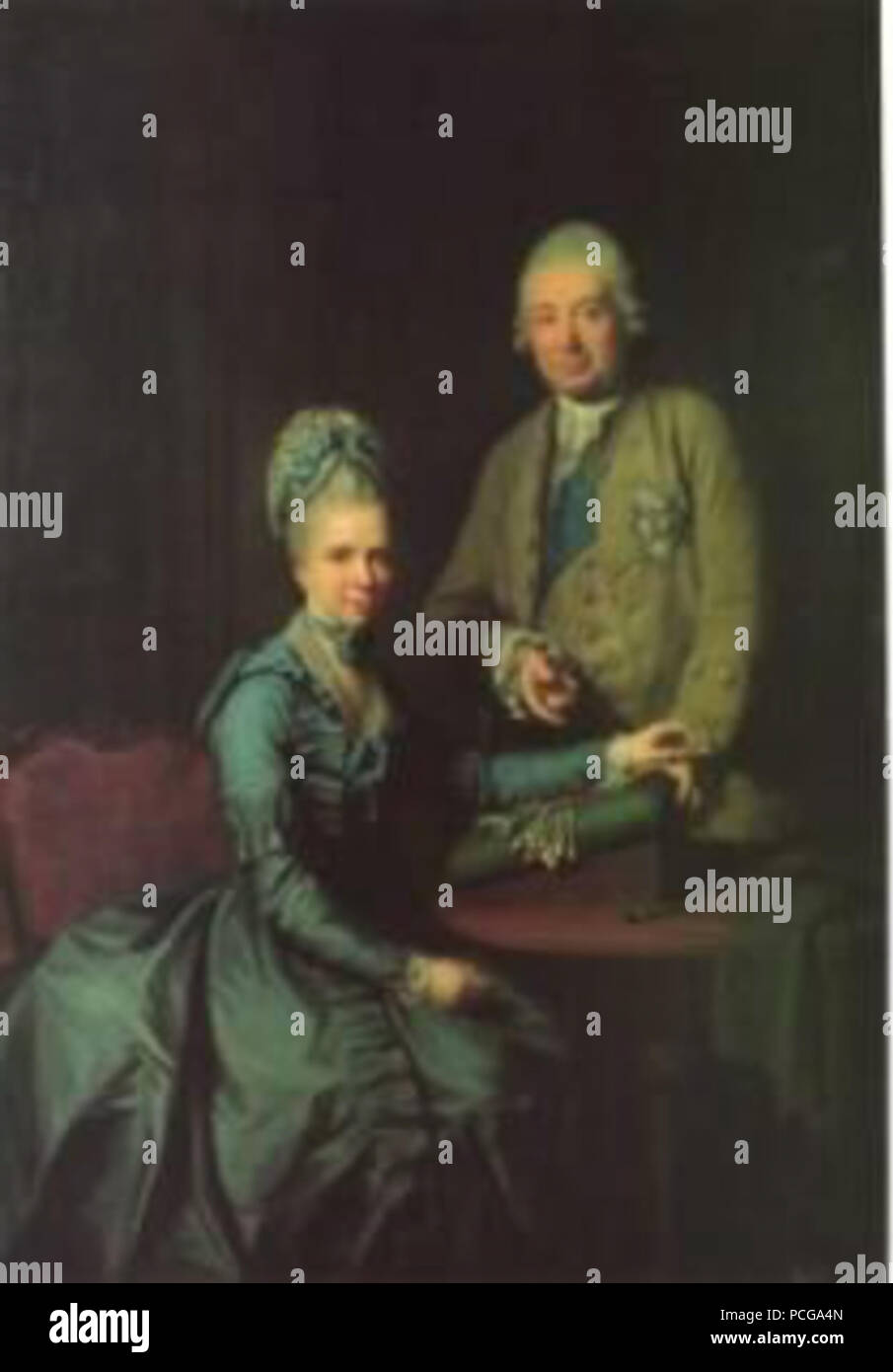 128 Christian Ditlev Reventlow 1710-1775 with his wife Stock Photo - Alamy