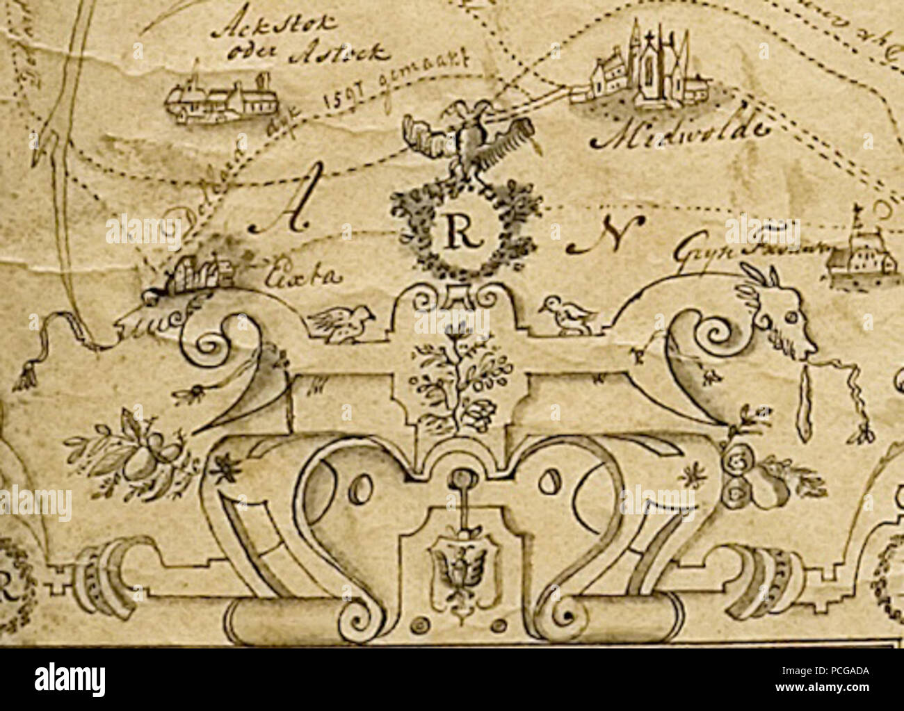 Cartouche maps hi-res stock photography and images - Alamy