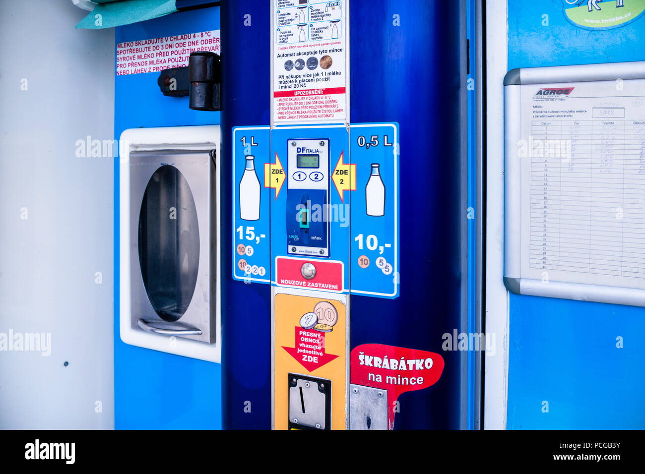 Automatic milk vending machine hi-res stock photography and images - Alamy