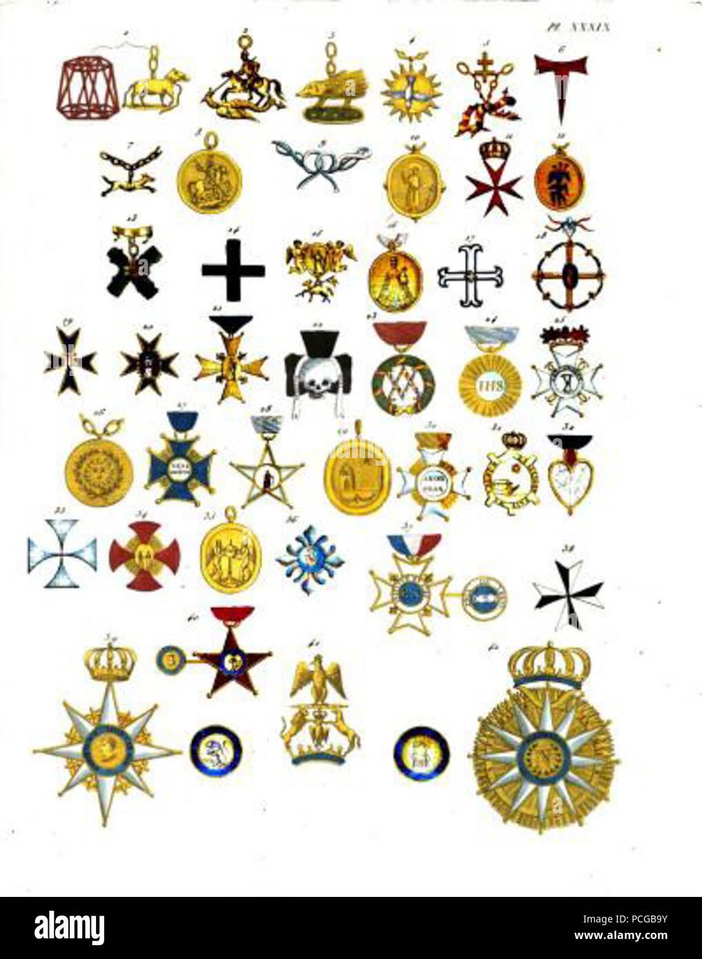 138 Collection historique des ordres de chevalerie (XXXIX Stock Photo ...
