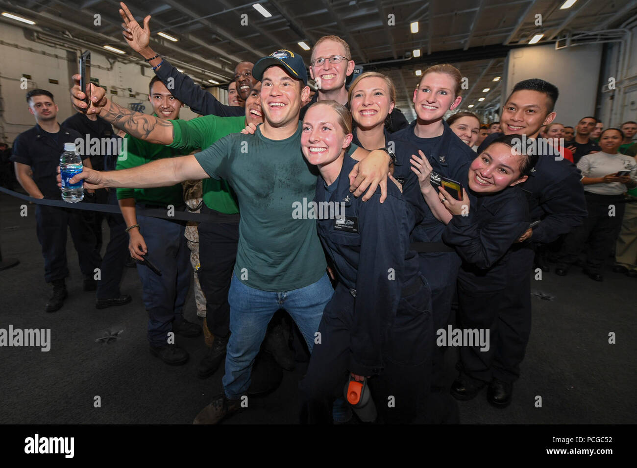 ARABIAN GULF (Dec. 23, 2017) Actor and comedian, Adam Devine takes a ...