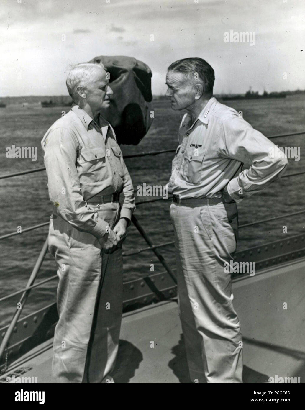 Adm. Chester W. Nimitz and Adm. William F. Halsey Stock Photo - Alamy