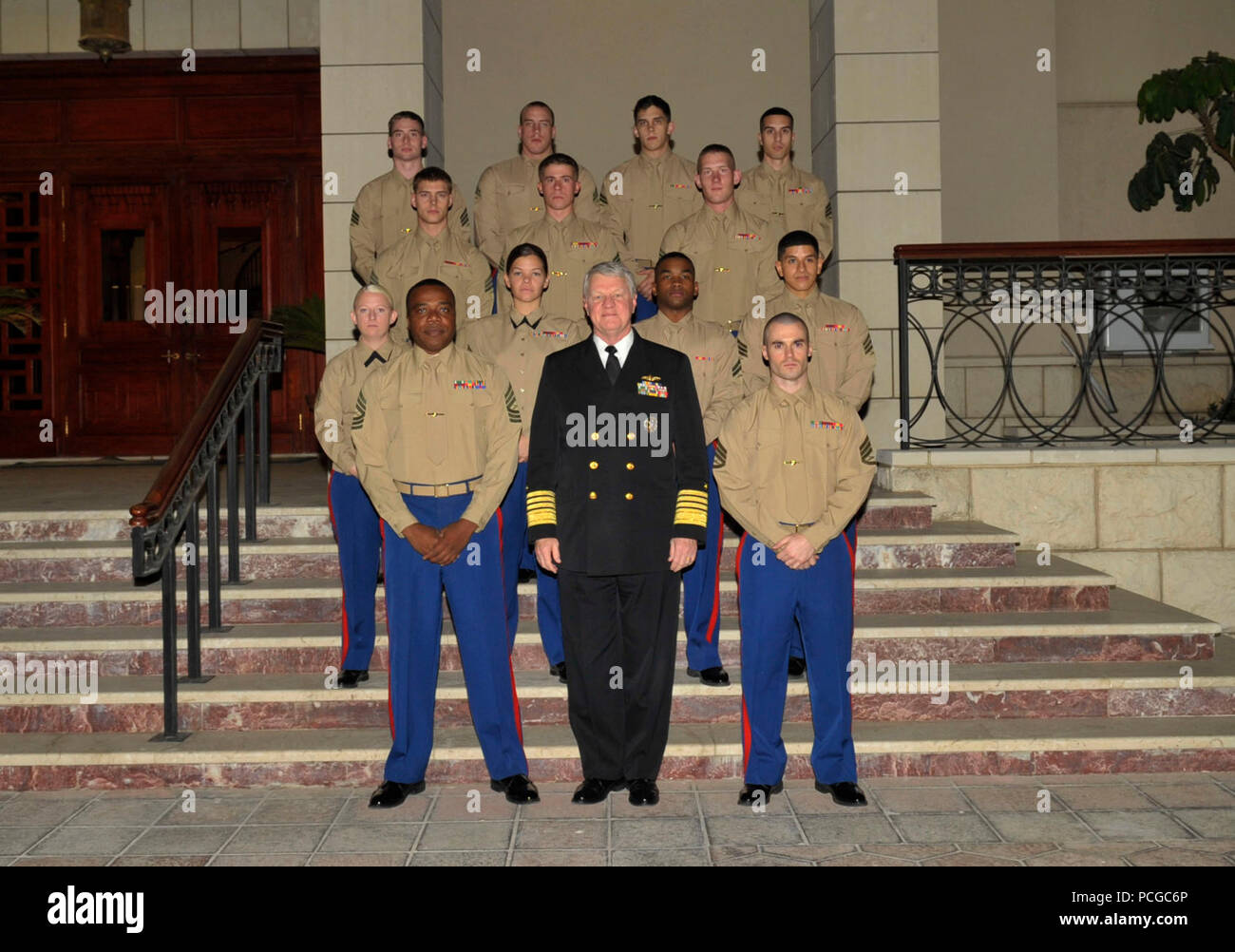 U.S. Navy Chief of Naval Operations Adm. Gary Roughead, foreground ...