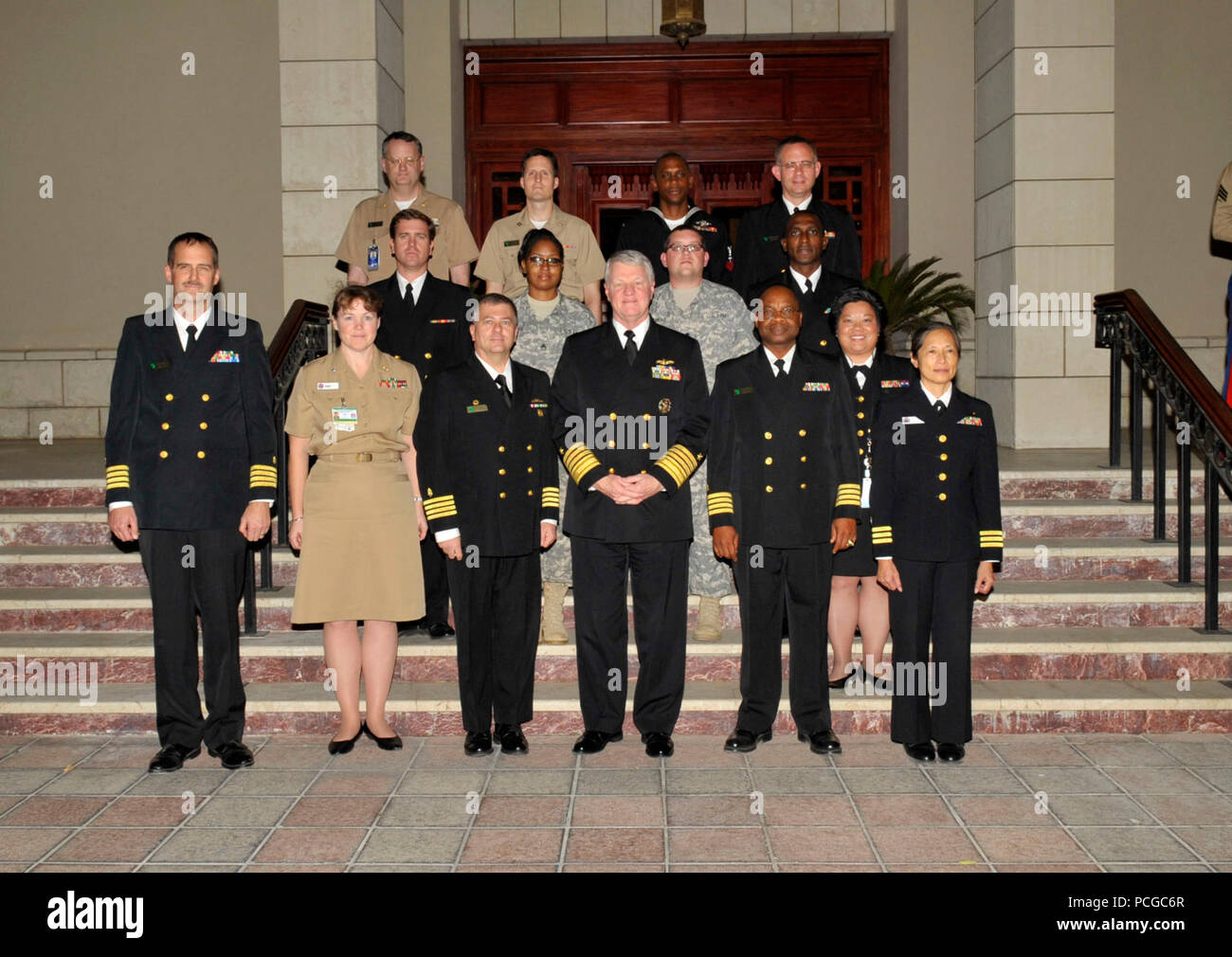 U.S. Navy Chief of Naval Operations Adm. Gary Roughead, foreground ...