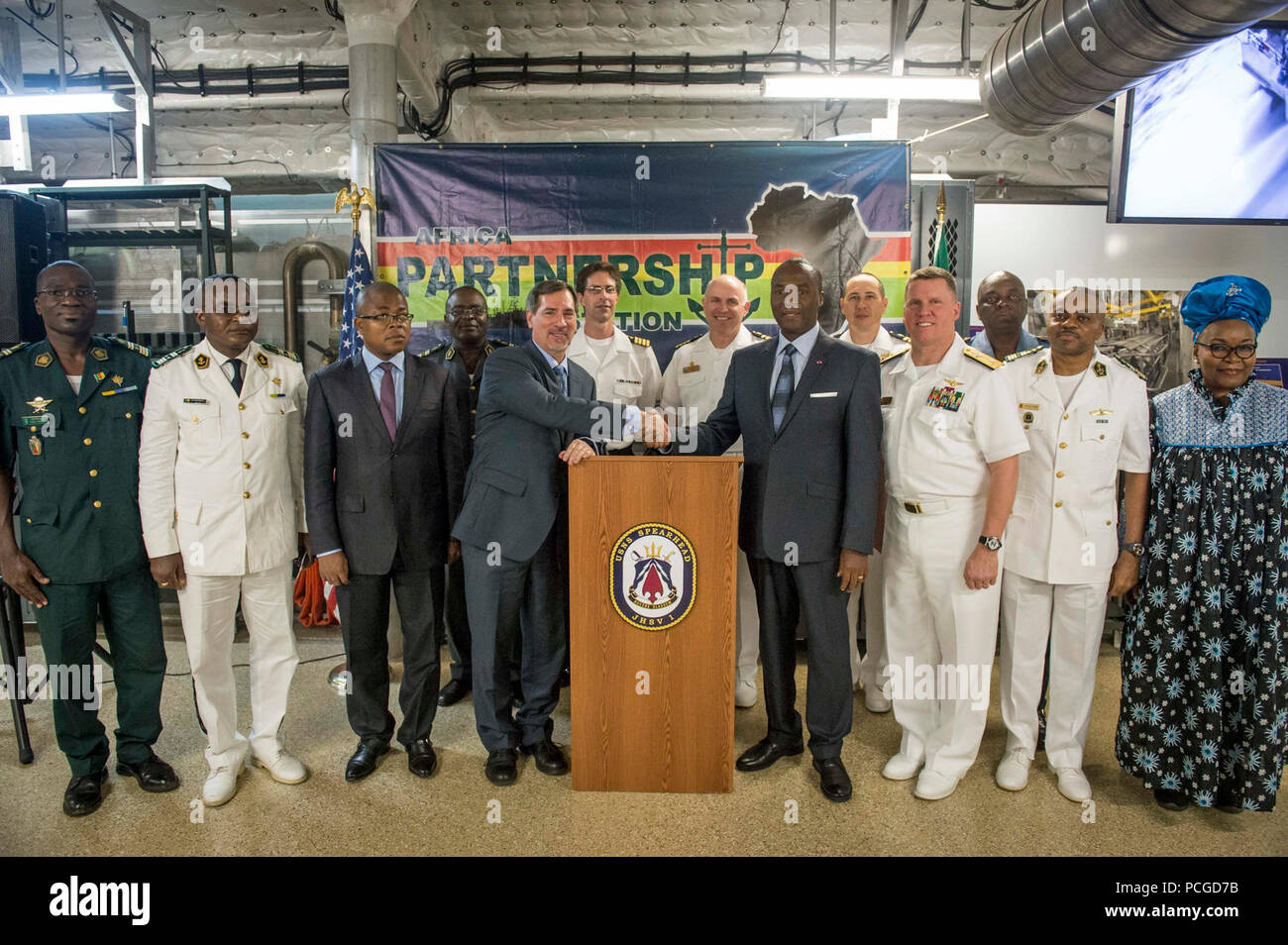 DOUALA, Cameroon (March 13, 2015) U.S. Ambassador to Cameroon Michael S ...