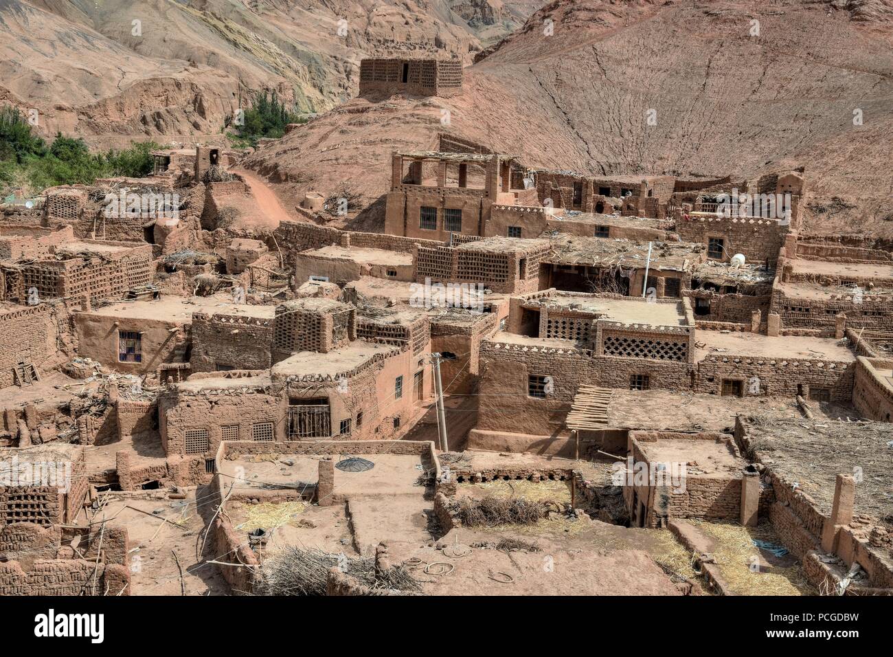 Tuyuk is an ancient oasis-village in the Taklamakan desert in cutting ...