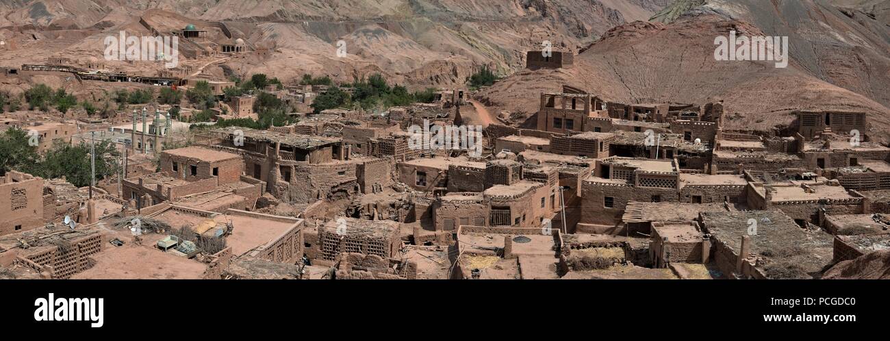 Tuyuk is an ancient oasis-village in the Taklamakan desert in cutting ...