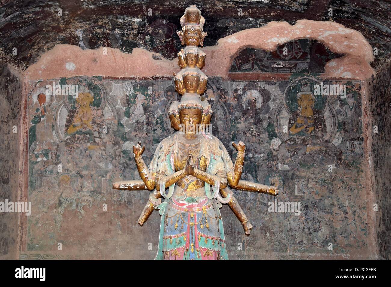 LANZHOU, GANSU PROVINCE, CHINA – CIRCA MAY 2017: Buddha Statue at ...