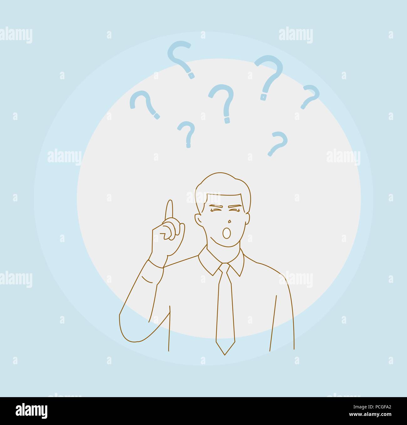 Cartoon boy wondering hi-res stock photography and images - Alamy