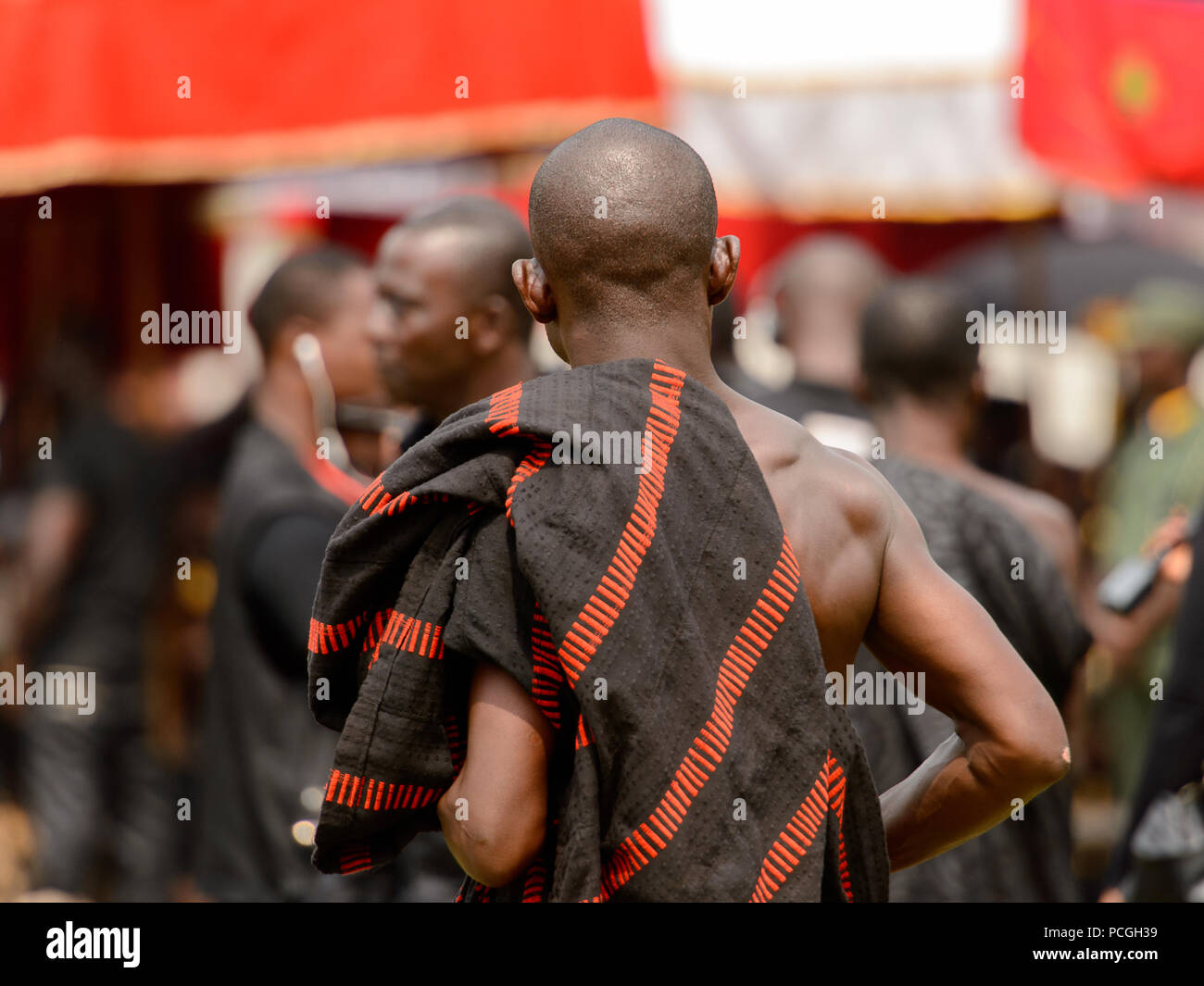 KUMASI, GHANA - JAN 16, 2017: Unidentified Ghanaian man in black ...