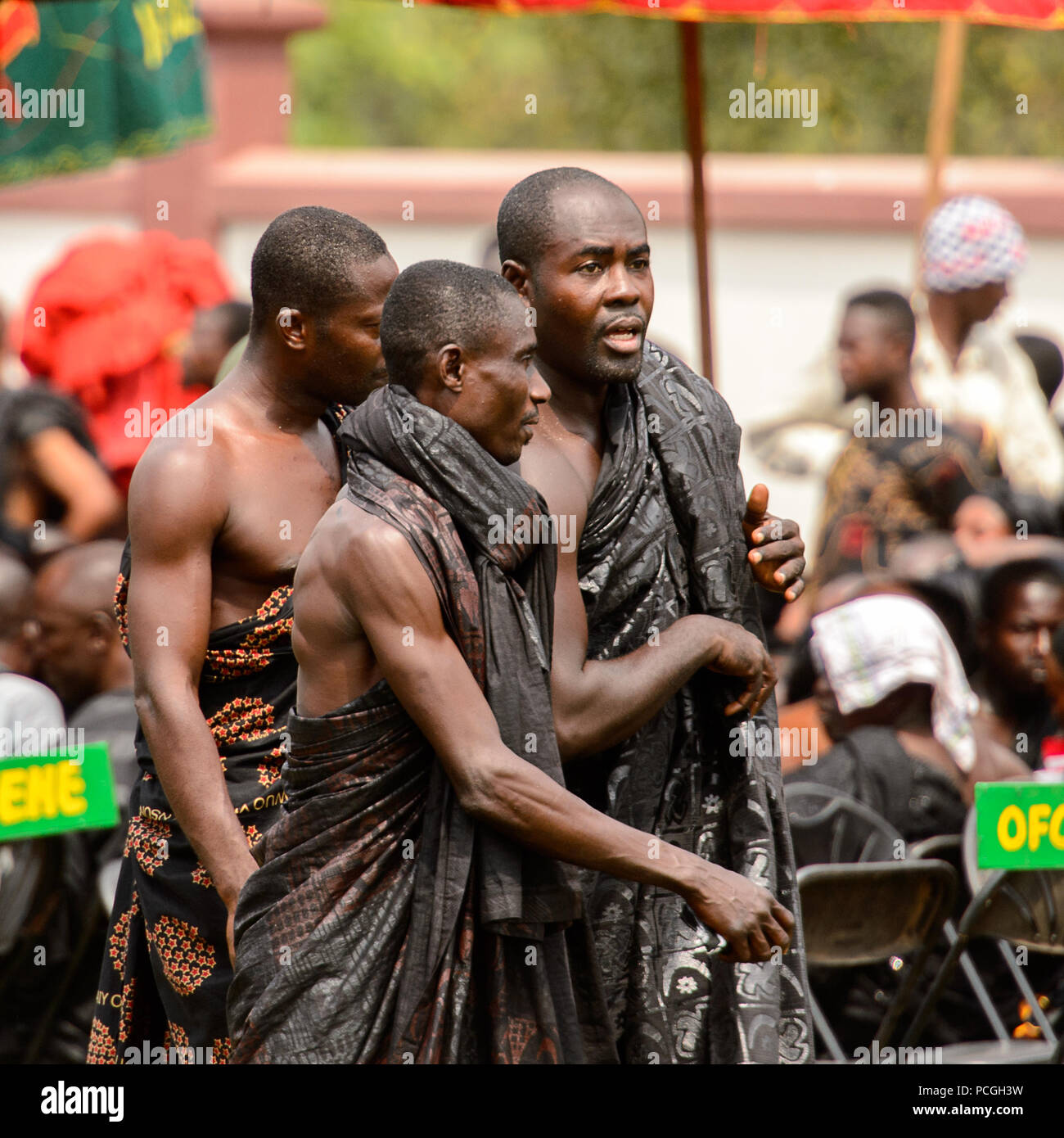 KUMASI, GHANA - JAN 16, 2017: Unidentified Ghanaian man in black ...
