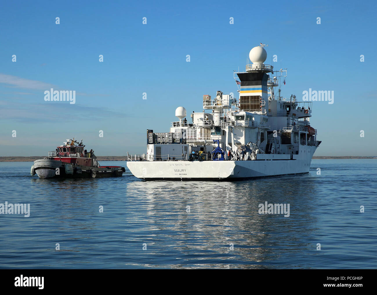 Va. (Nov. 2, 2017) Military Sealift Command’s oceanographic survey ship USNS Maury (T-AGS 66 ...